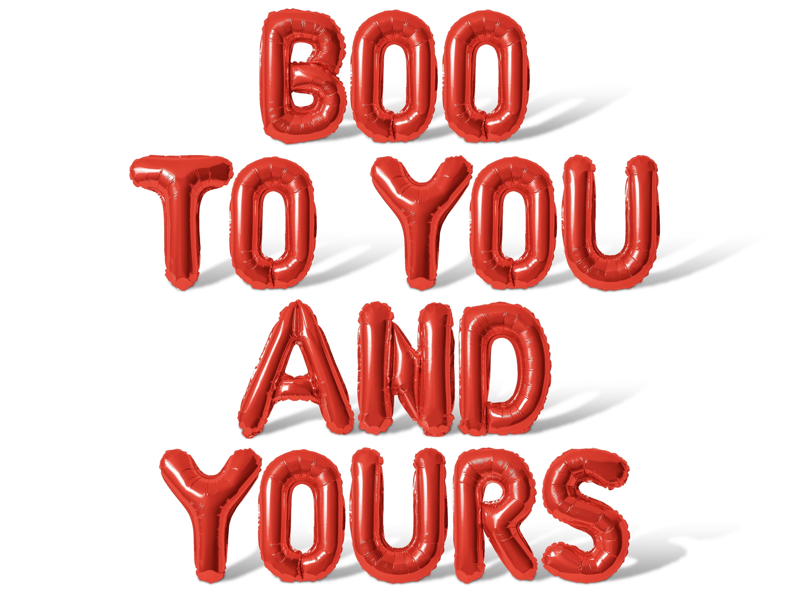 Letter Balloons - BOO TO YOU AND YOURS 16" Inch Alphabet Letters Foil ...