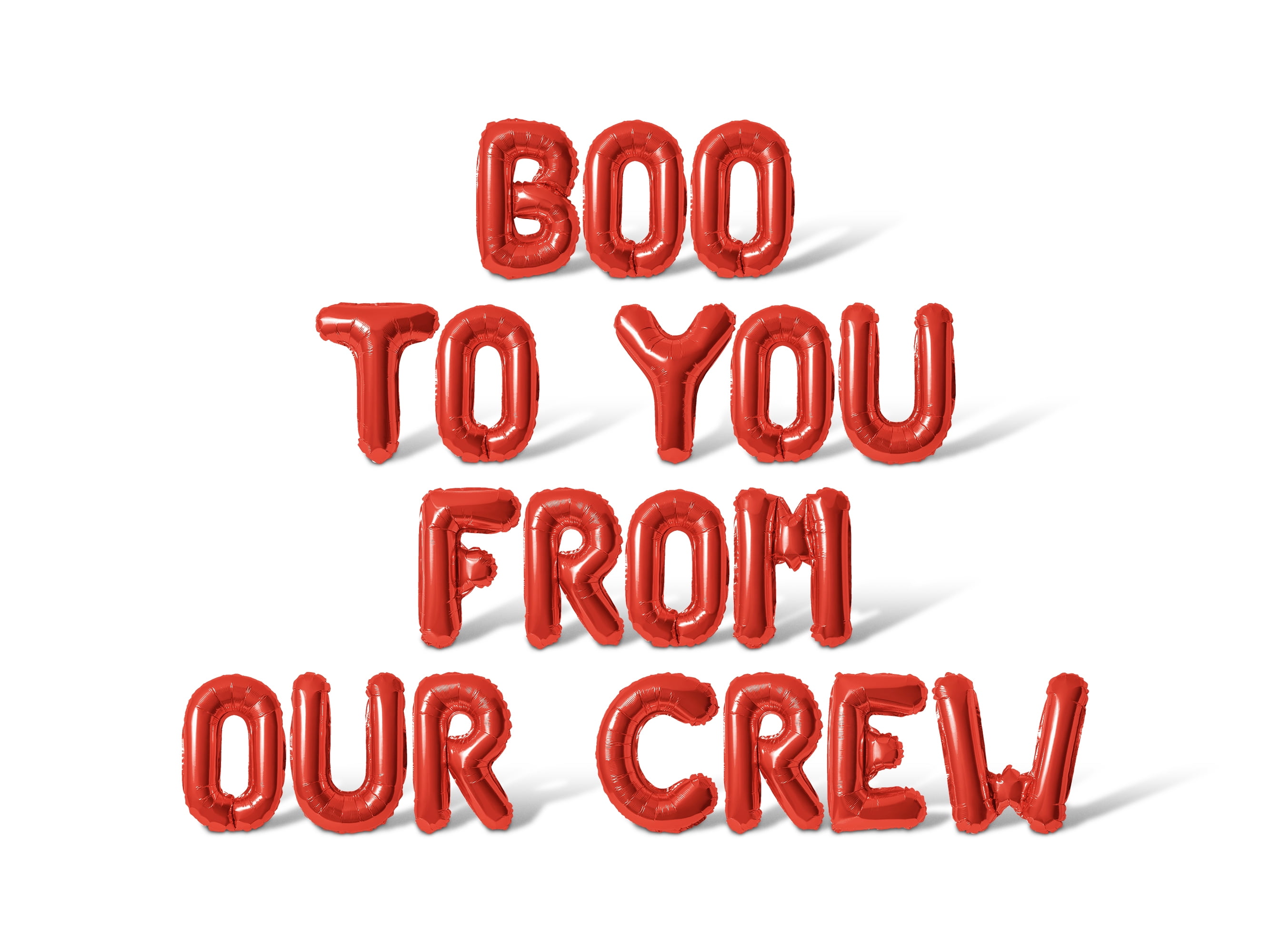 Letter Balloons - BOO TO YOU FROM OUR CREW 16" Inch Alphabet Letters ...