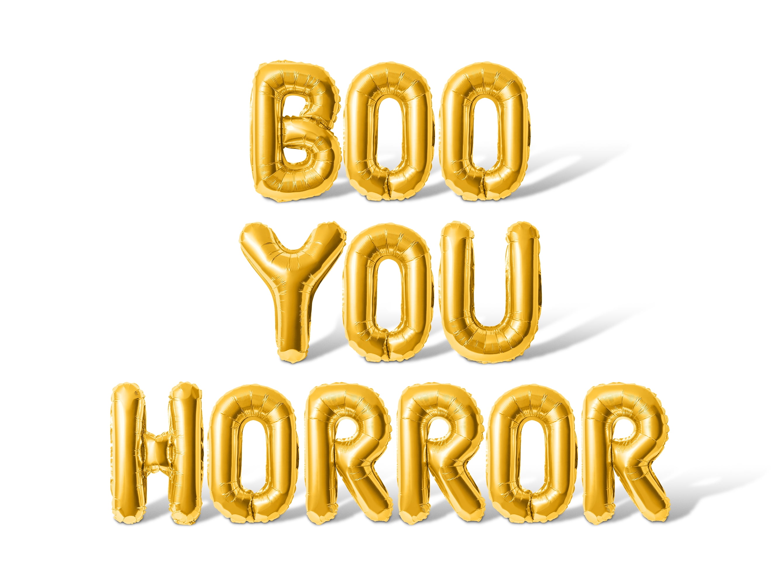 Letter Balloons - BOO YOU HORROR 16" Inch Alphabet Letters Foil Mylar ...