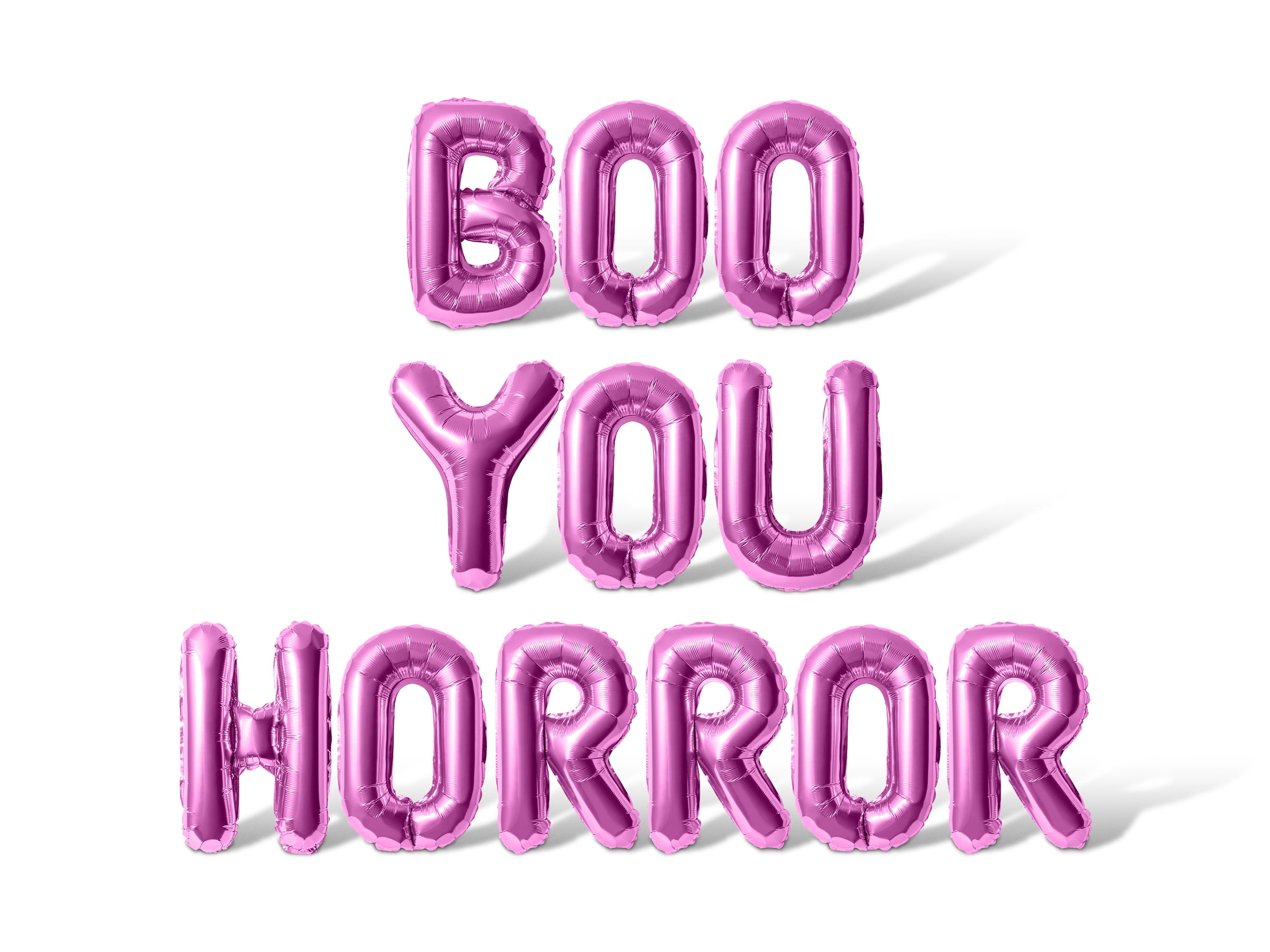 Letter Balloons - BOO YOU HORROR 16" Inch Alphabet Letters Foil Mylar ...