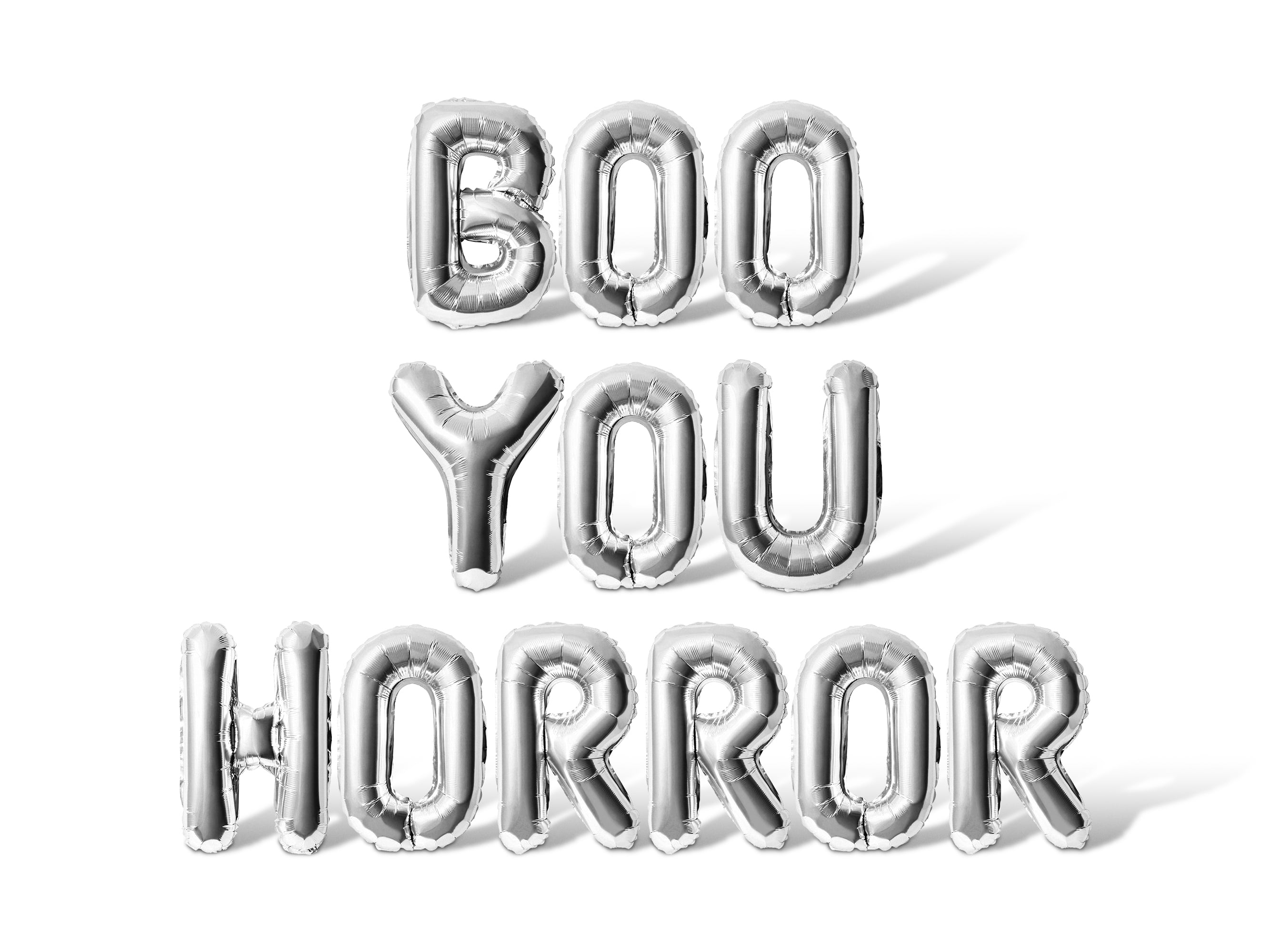 Letter Balloons - BOO YOU HORROR 16" Inch Alphabet Letters Foil Mylar ...
