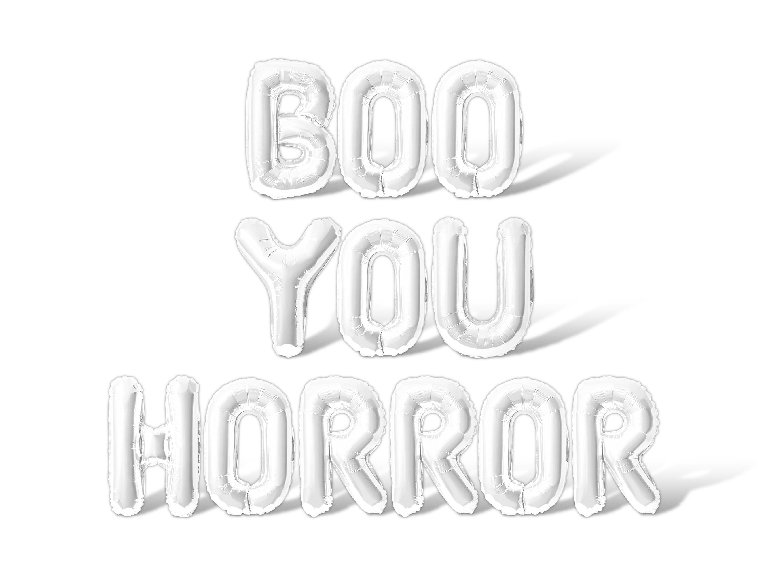 Letter Balloons - BOO YOU HORROR 16" Inch Alphabet Letters Foil Mylar ...