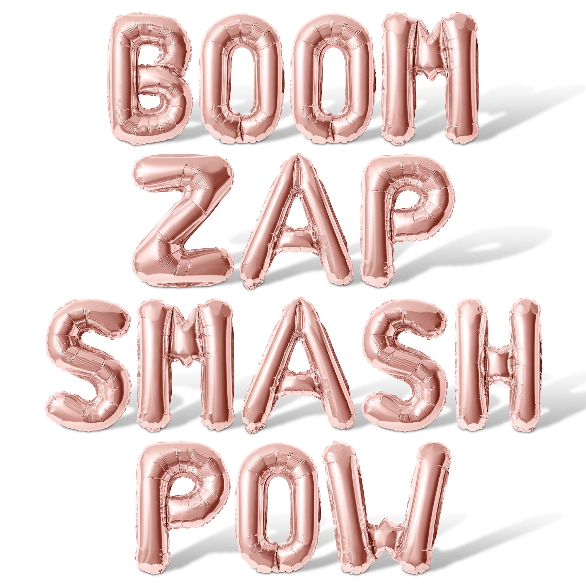 Letter Balloons - BOOM ZAP SMASH POW 16" Inch Alphabet Letters Foil ...