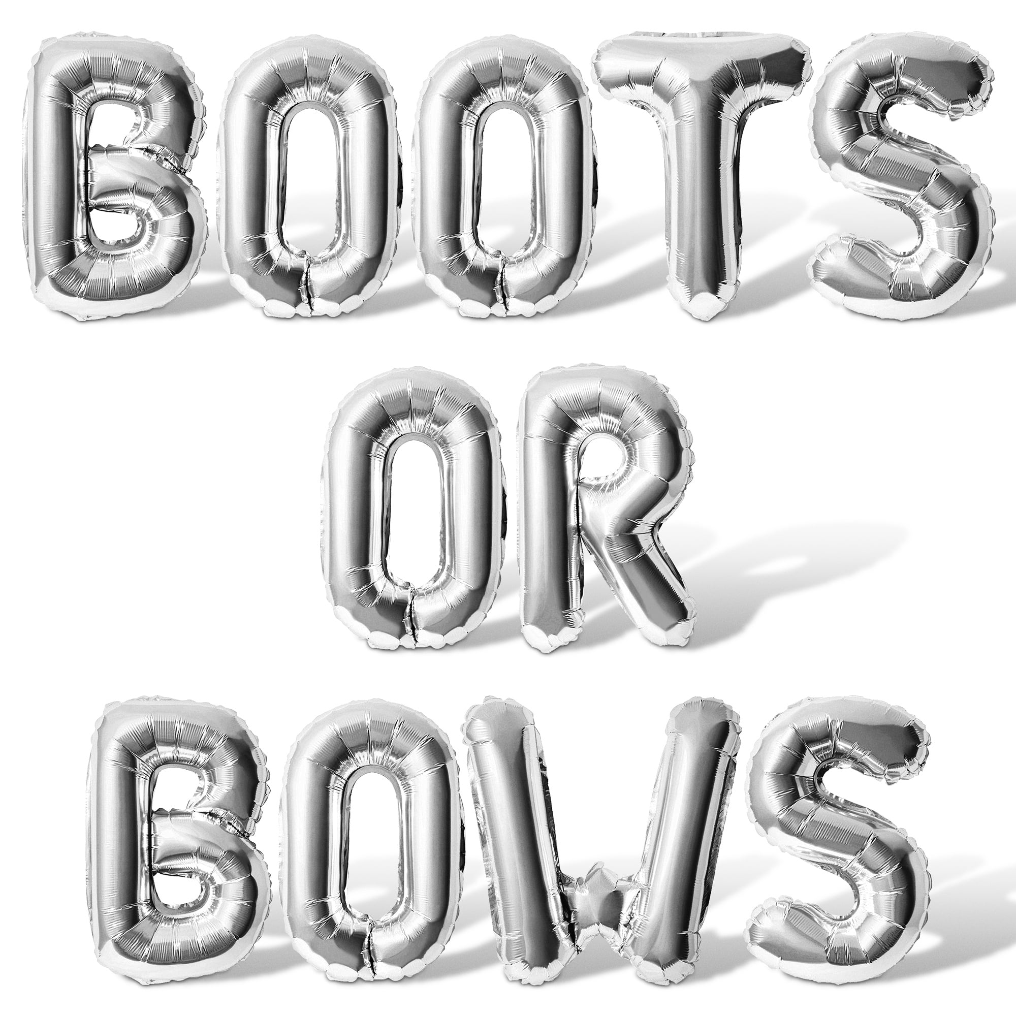 Letter Balloons - BOOTS OR BOWS 16" Inch Alphabet Letters Foil Mylar ...