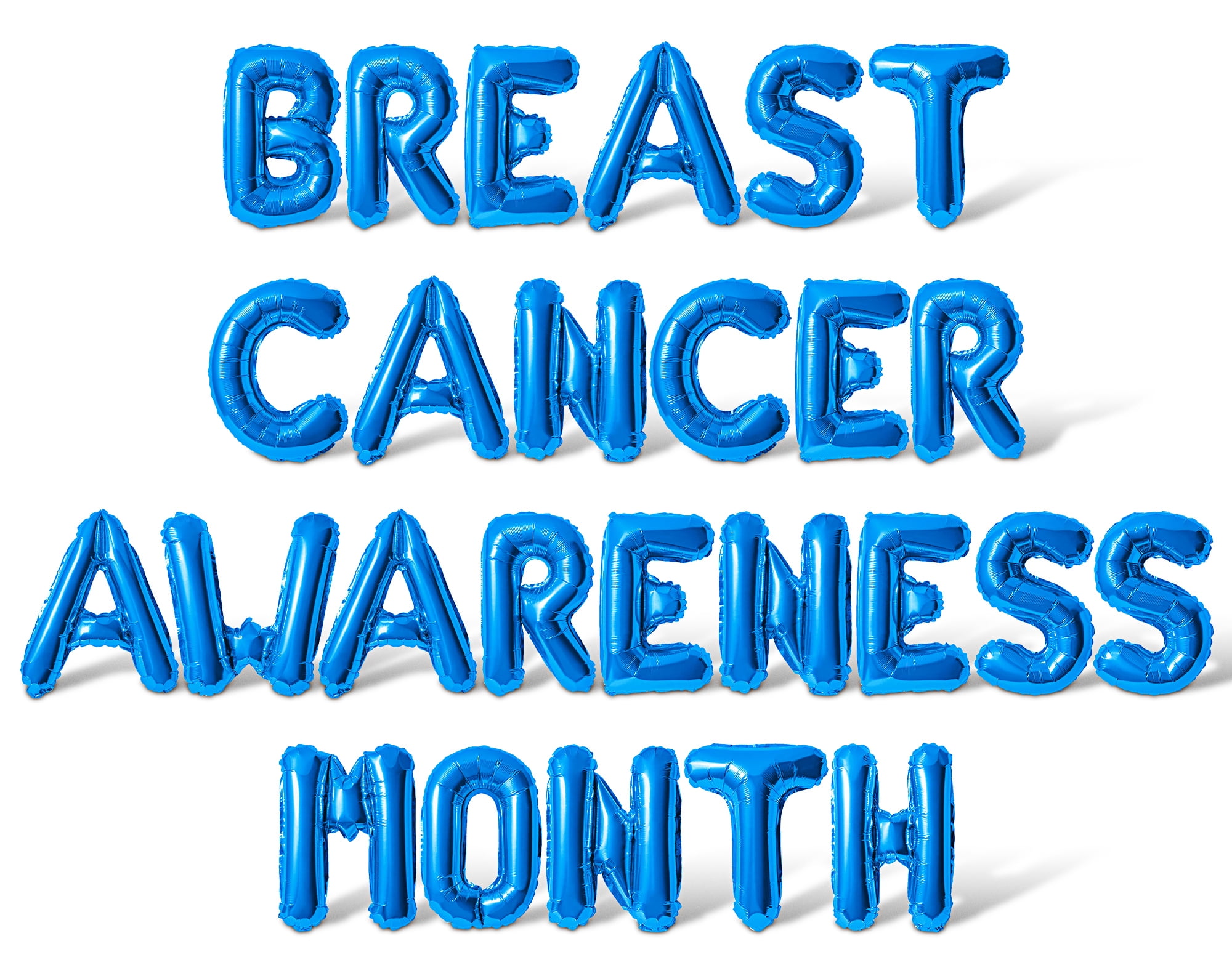 Letter Balloons - BREAST CANCER AWARENESS MONTH 16" Inch Alphabet ...