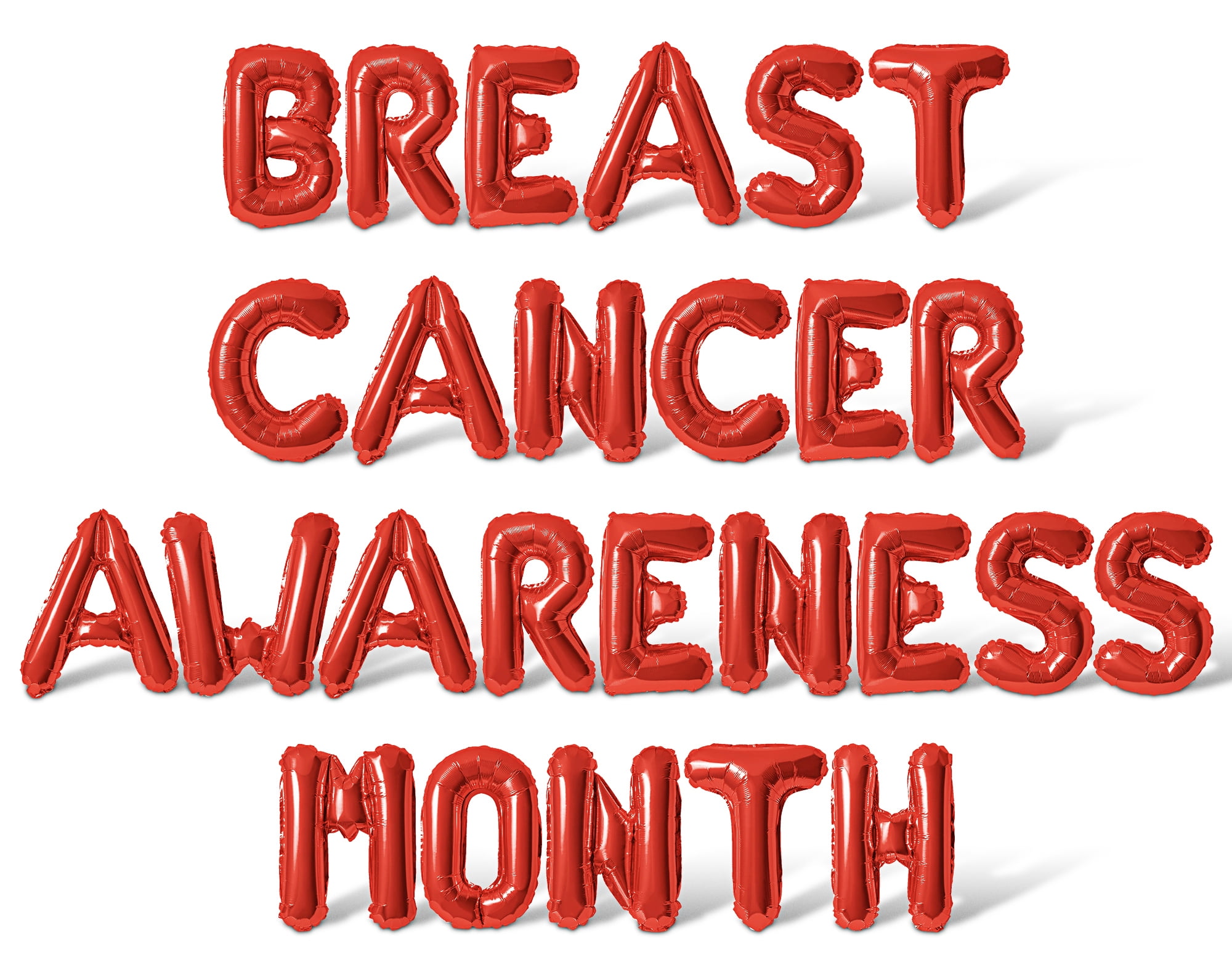 Letter Balloons - BREAST CANCER AWARENESS MONTH 16" Inch Alphabet ...