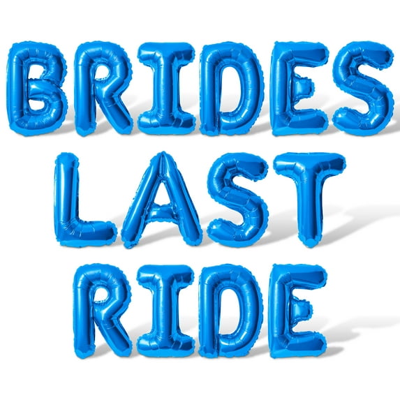 Letter Balloons - BRIDES LAST RIDE 16" Inch Alphabet Letters Foil Mylar ...
