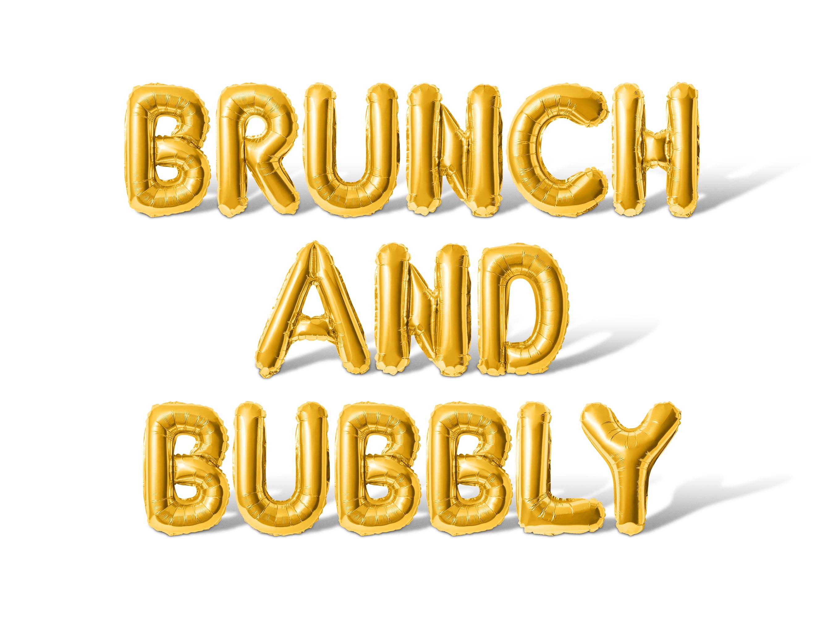 Letter Balloons - BRUNCH AND BUBBLY 16" Inch Alphabet Letters Foil ...