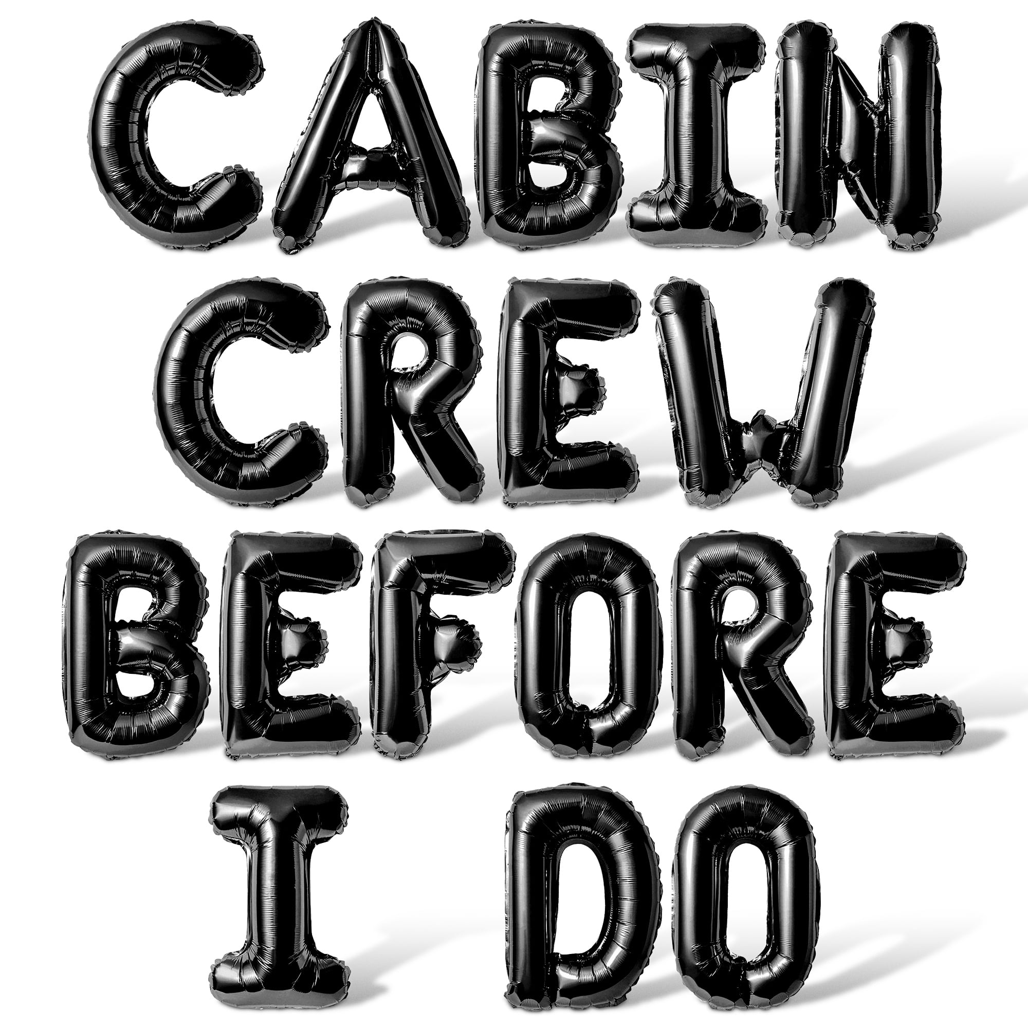 Letter Balloons - CABIN CREW BEFORE I DO 16" Inch Alphabet Letters Foil ...