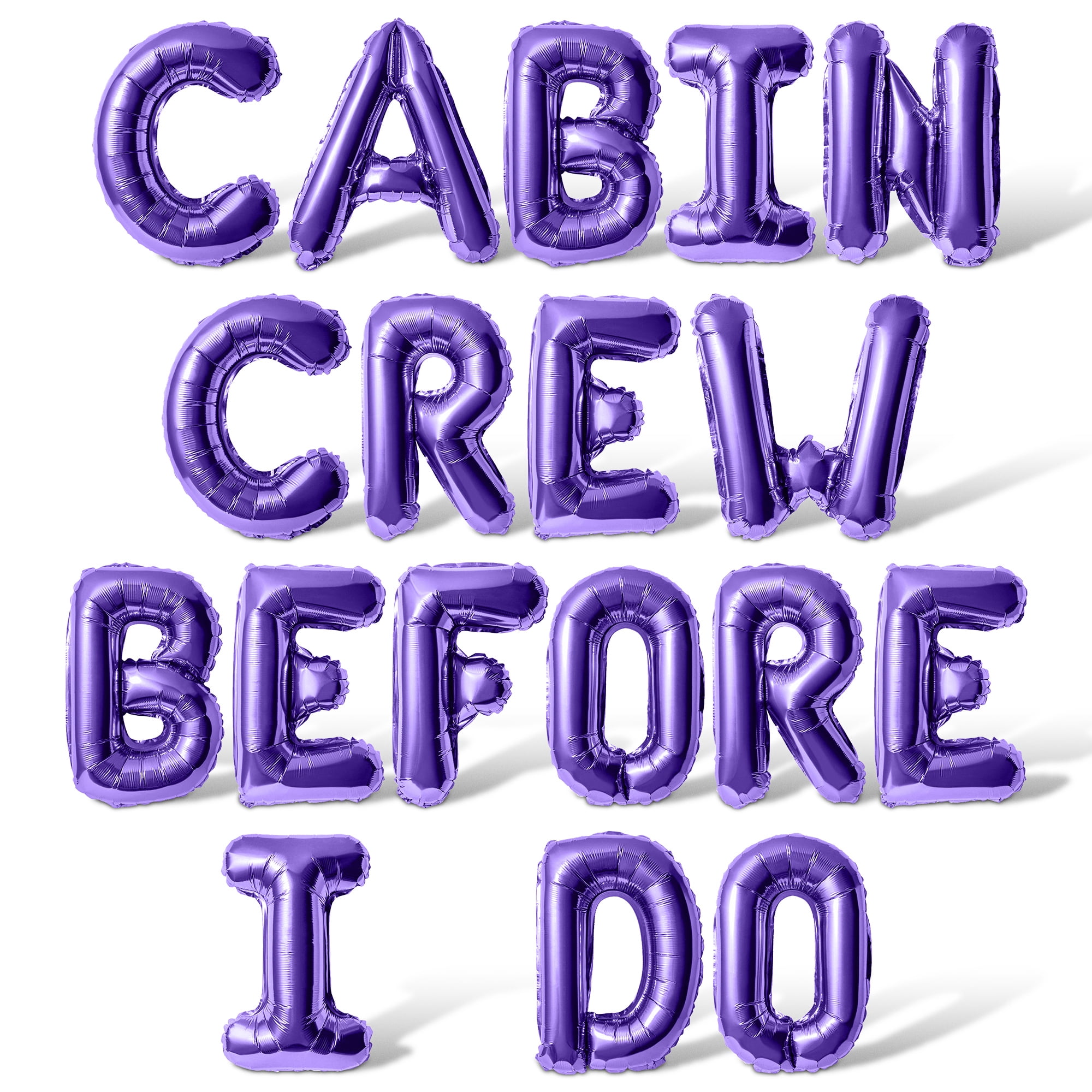 Letter Balloons - CABIN CREW BEFORE I DO 16" Inch Alphabet Letters Foil ...