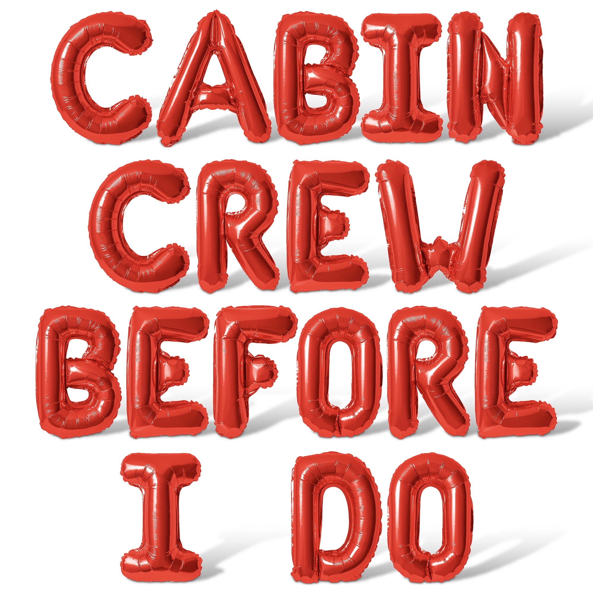 Letter Balloons - CABIN CREW BEFORE I DO 16" Inch Alphabet Letters Foil ...