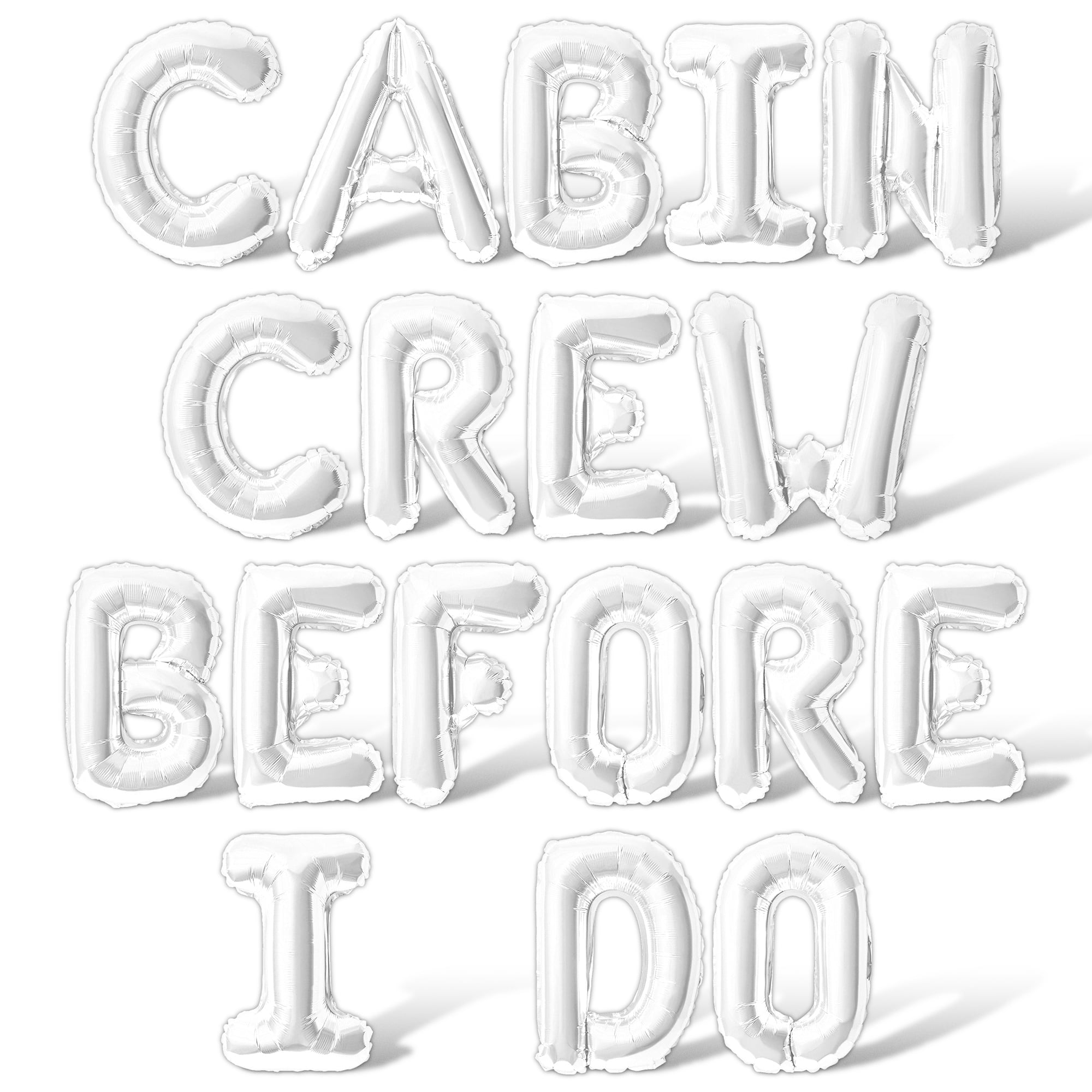 Letter Balloons - CABIN CREW BEFORE I DO 16" Inch Alphabet Letters Foil ...