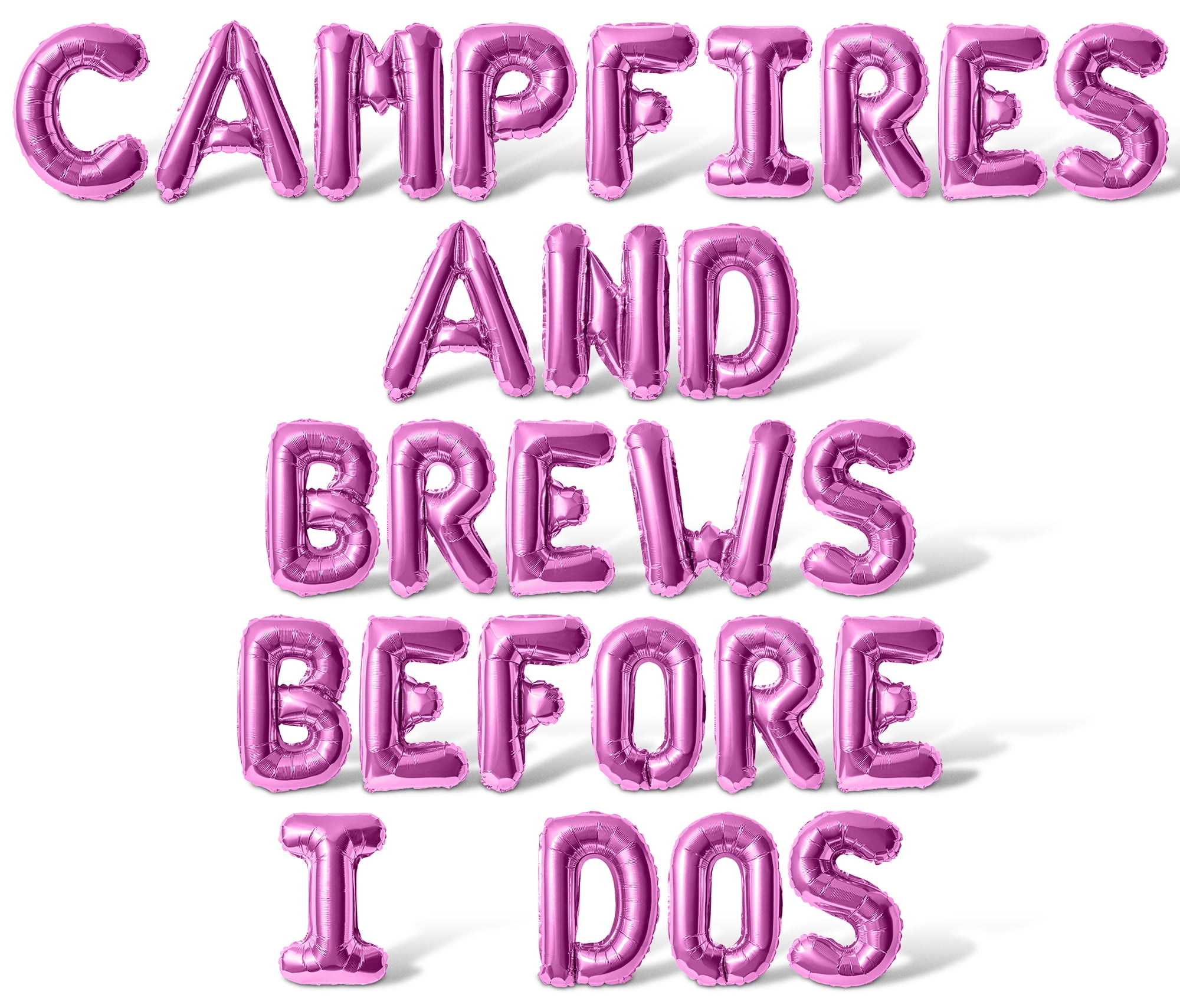 Letter Balloons - CAMPFIRES AND BREWS BEFORE I DOS 16" Inch Alphabet ...