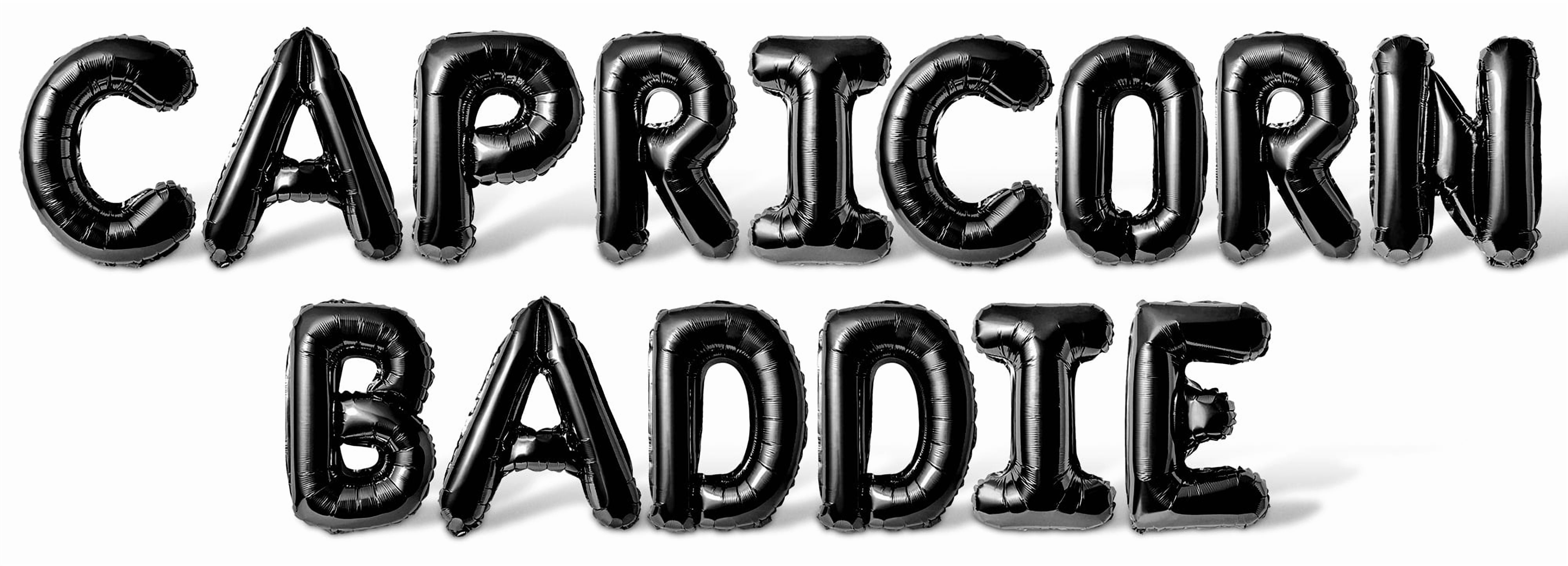 Letter Balloons - CAPRICORN BADDIE 16" Inch Alphabet Letters Foil Mylar ...