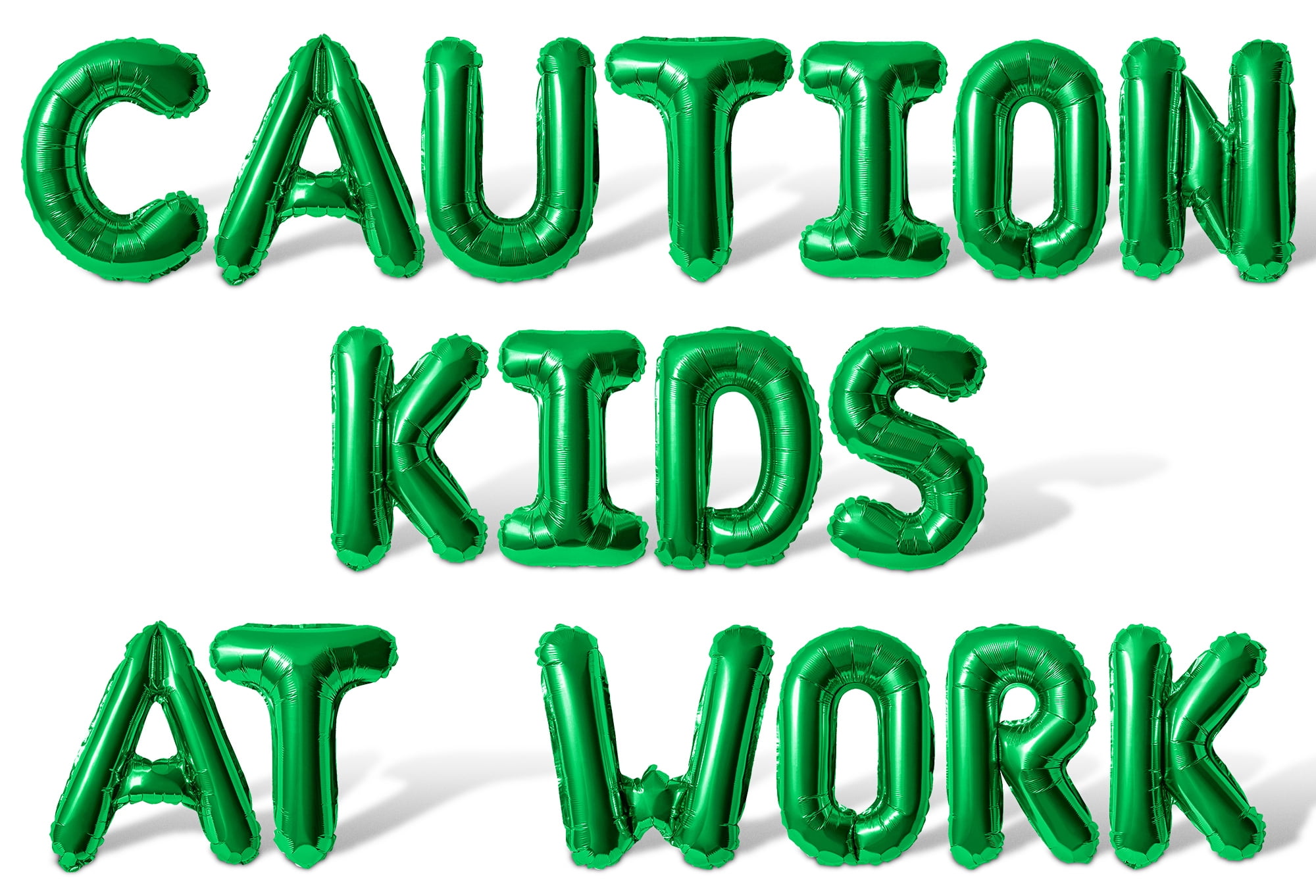 Letter Balloons - CAUTION KIDS AT WORK16" Inch Alphabet Letters Foil ...
