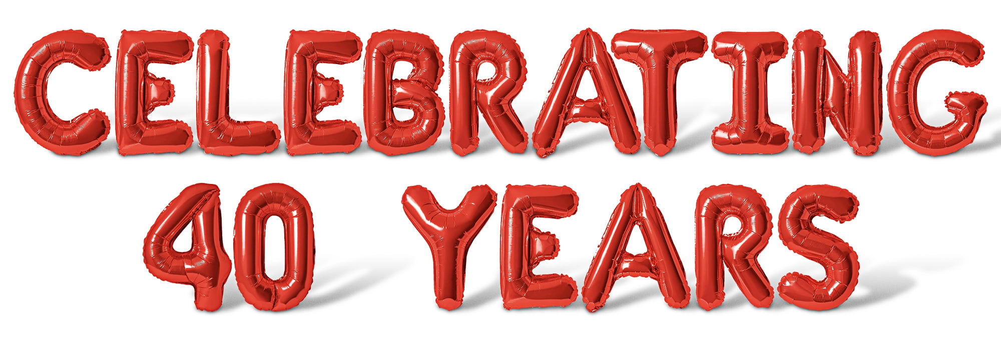 Letter Balloons - CELEBRATING 40 YEARS 16" Inch Alphabet Letters Foil ...