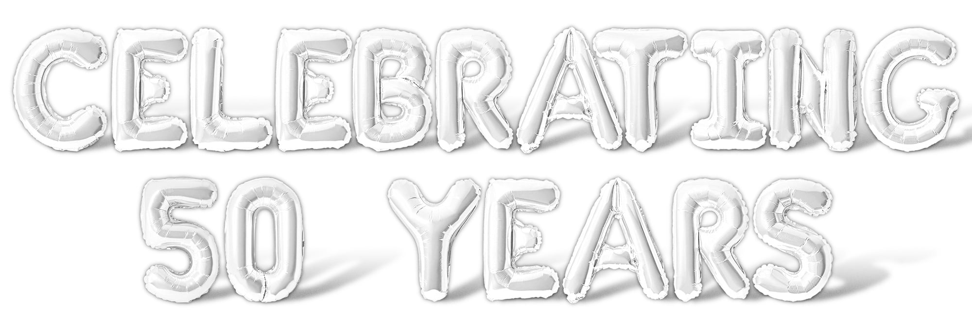 Letter Balloons - CELEBRATING 50 YEARS 16" Inch Alphabet Letters Foil ...