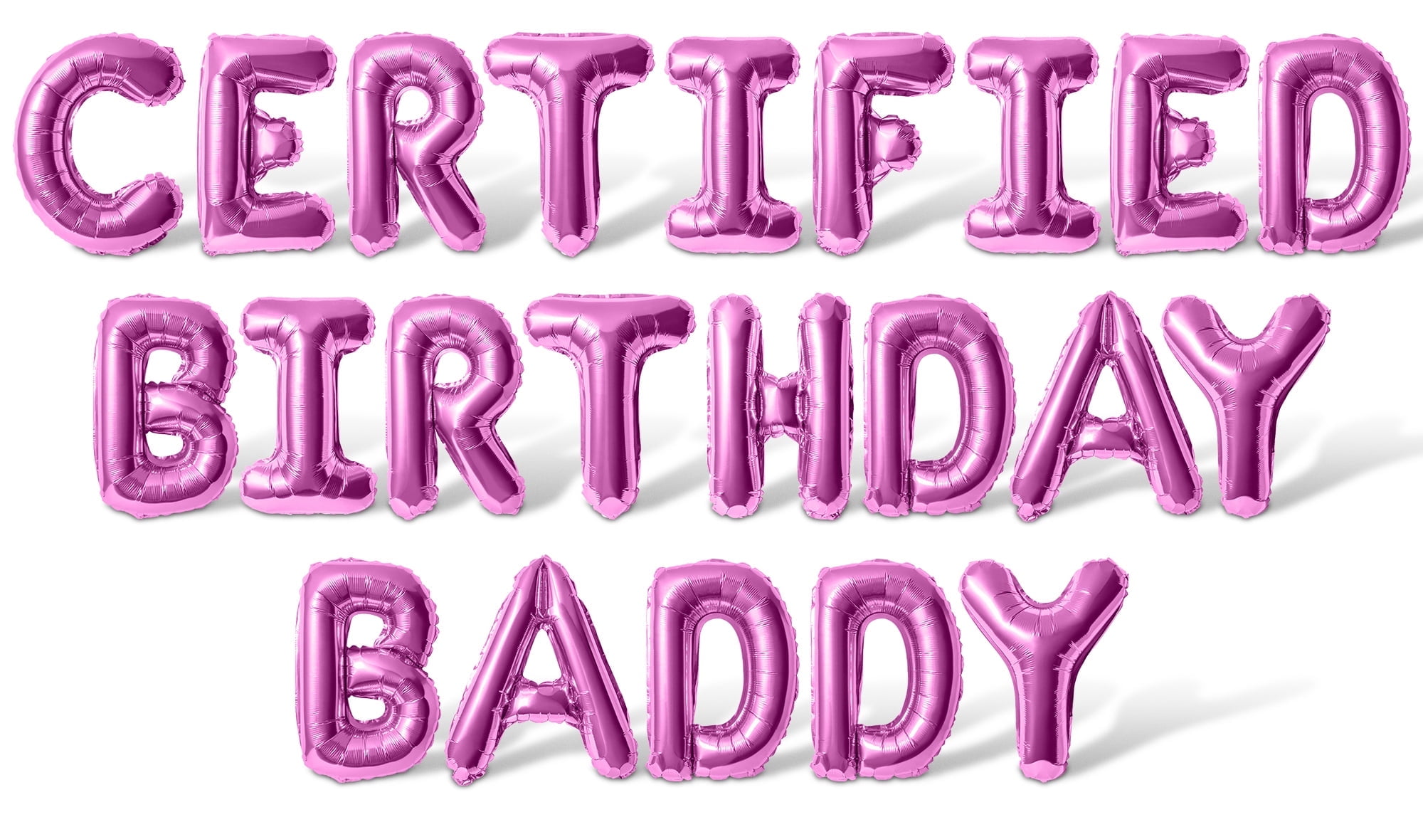 Letter Balloons - CERTIFIED BIRTHDAY BADDIE 16" Inch Alphabet Letters ...