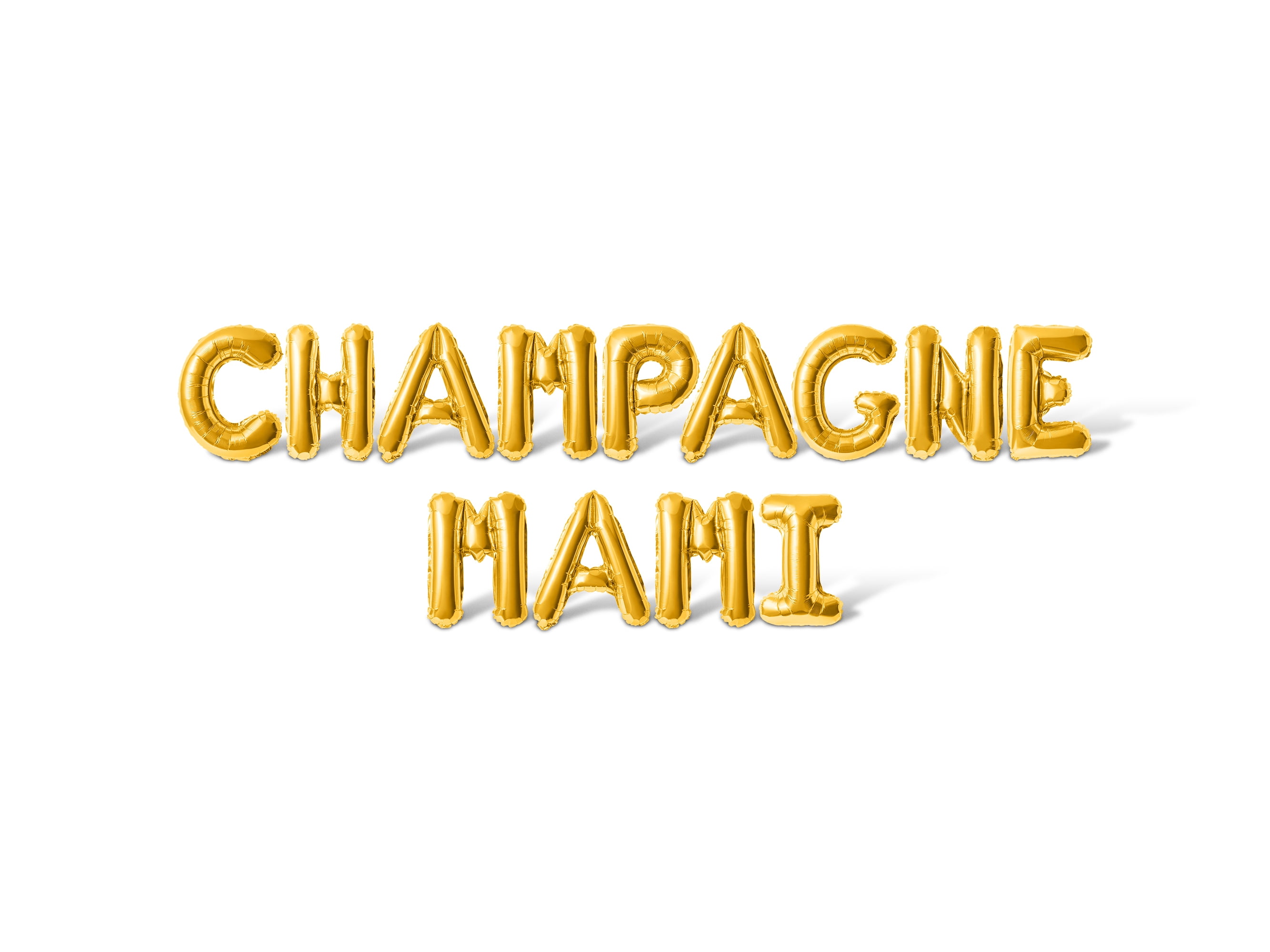 Letter Balloons - CHAMPAGNE MAMI 16" Inch Alphabet Letters Foil Mylar ...