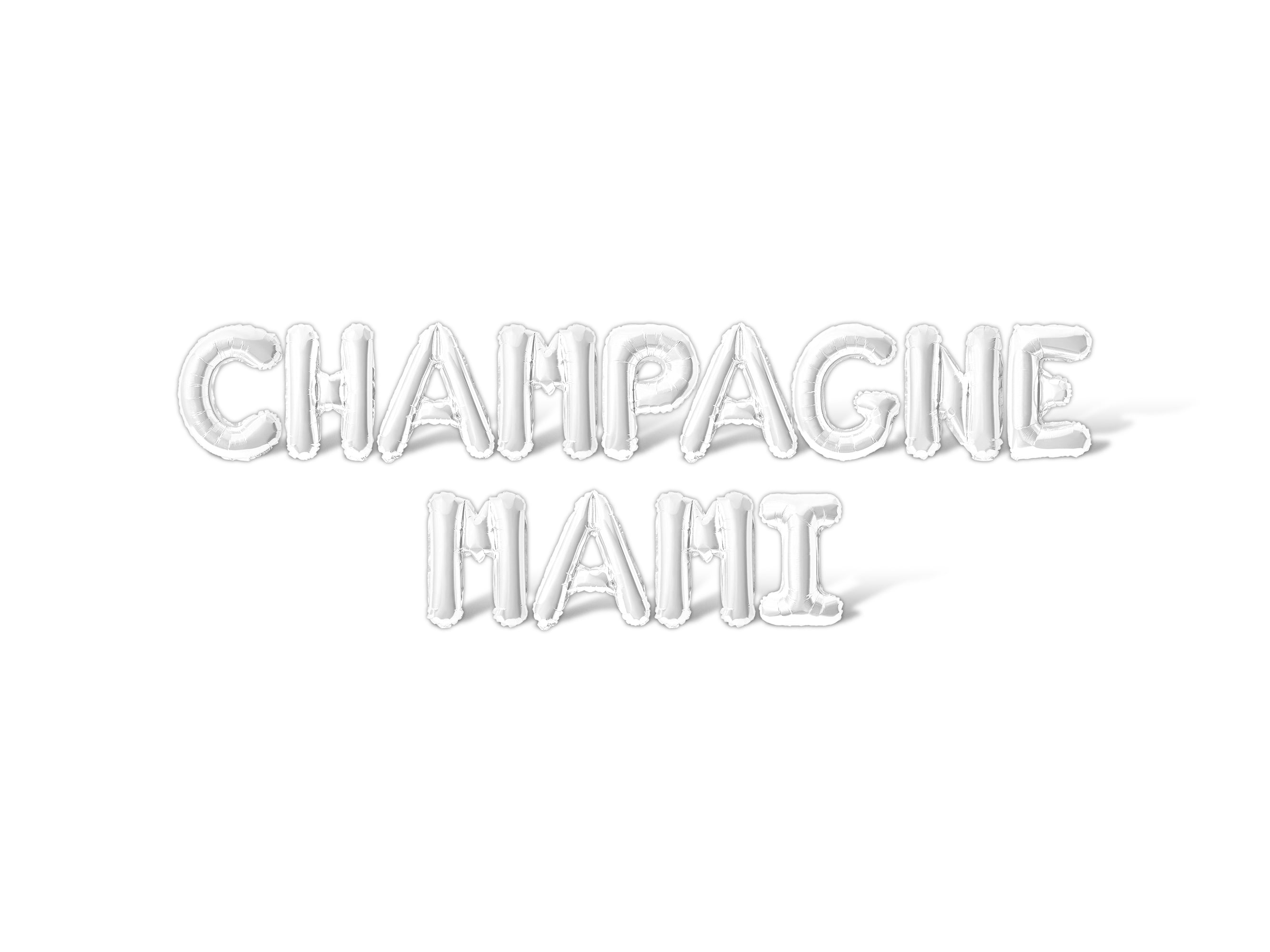 Letter Balloons - CHAMPAGNE MAMI 16" Inch Alphabet Letters Foil Mylar ...