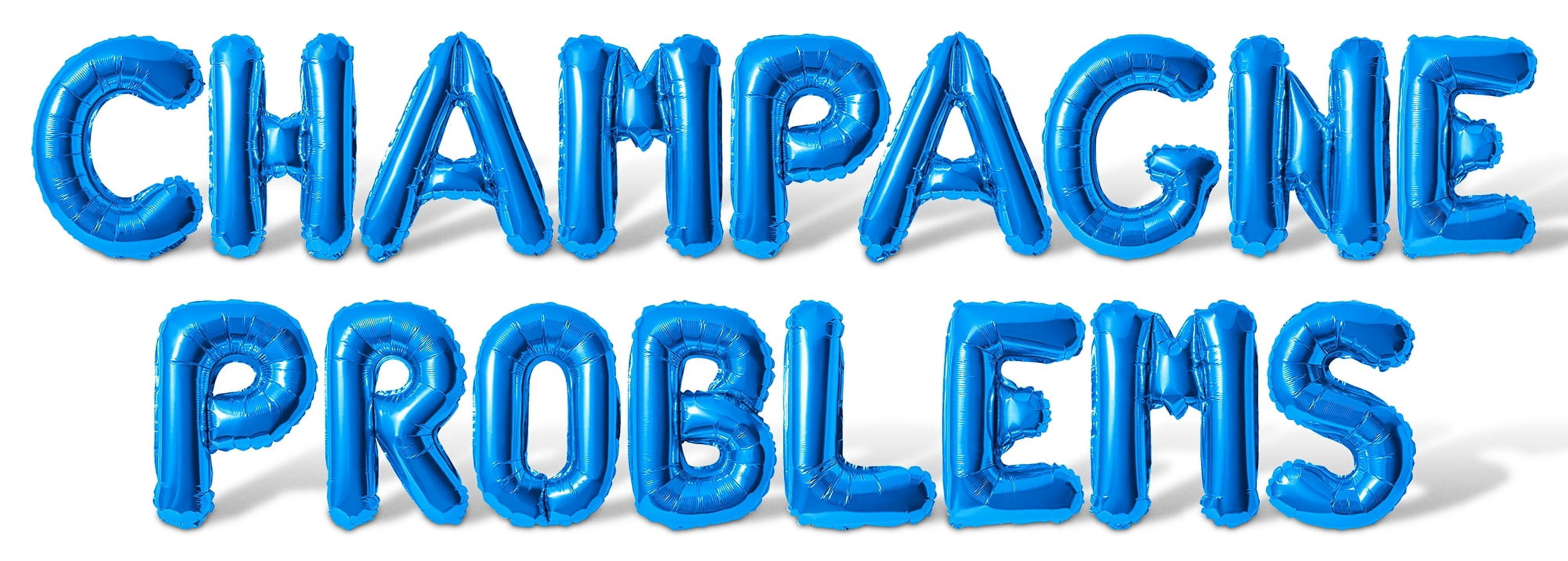 Letter Balloons - CHAMPAGNE PROBLEMS 16" Inch Alphabet Letters Foil ...