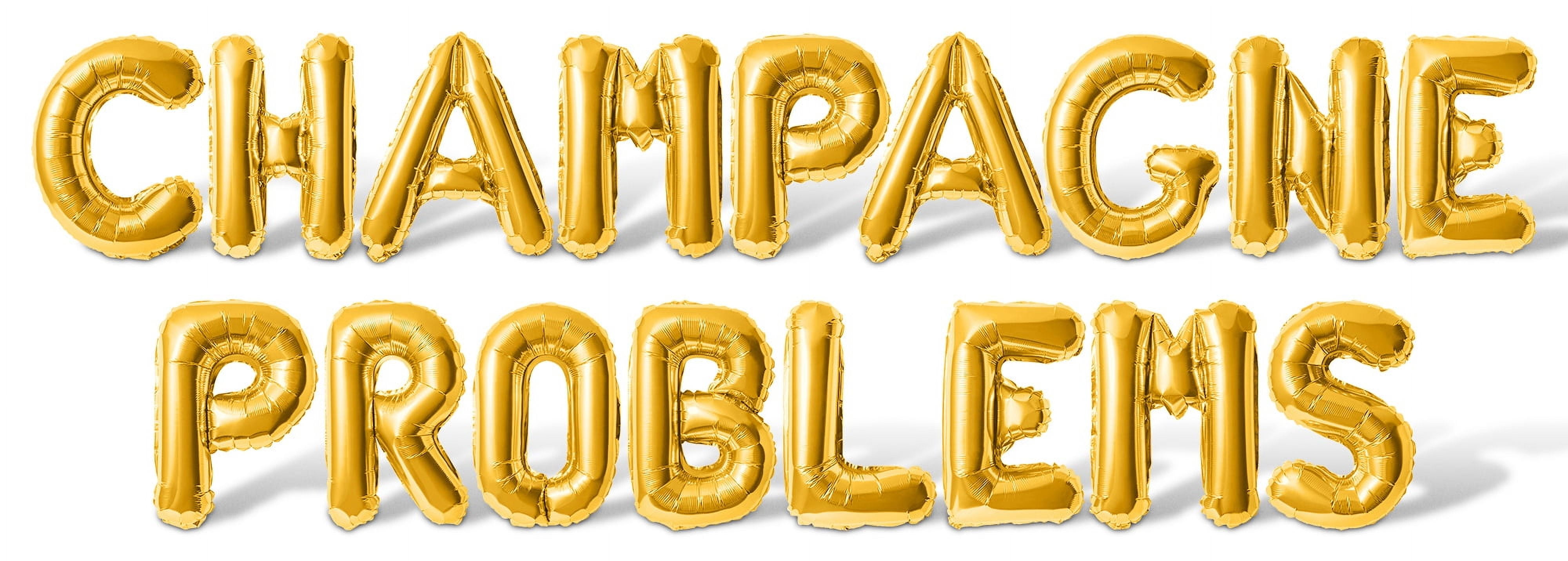 Letter Balloons - CHAMPAGNE PROBLEMS 16" Inch Alphabet Letters Foil ...