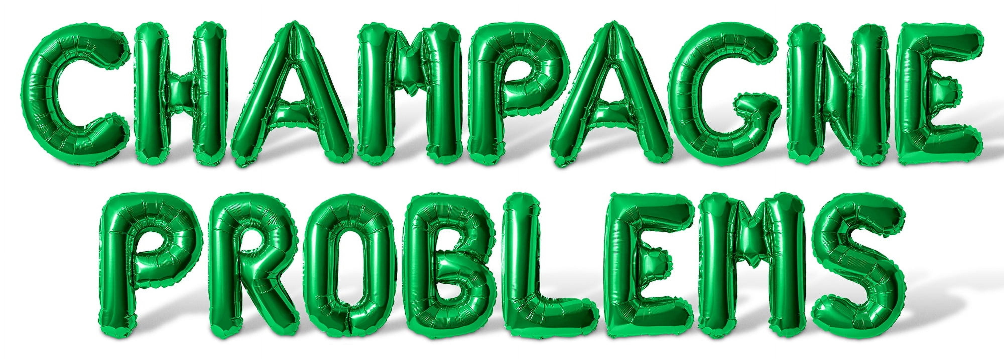 Letter Balloons - CHAMPAGNE PROBLEMS 16" Inch Alphabet Letters Foil ...