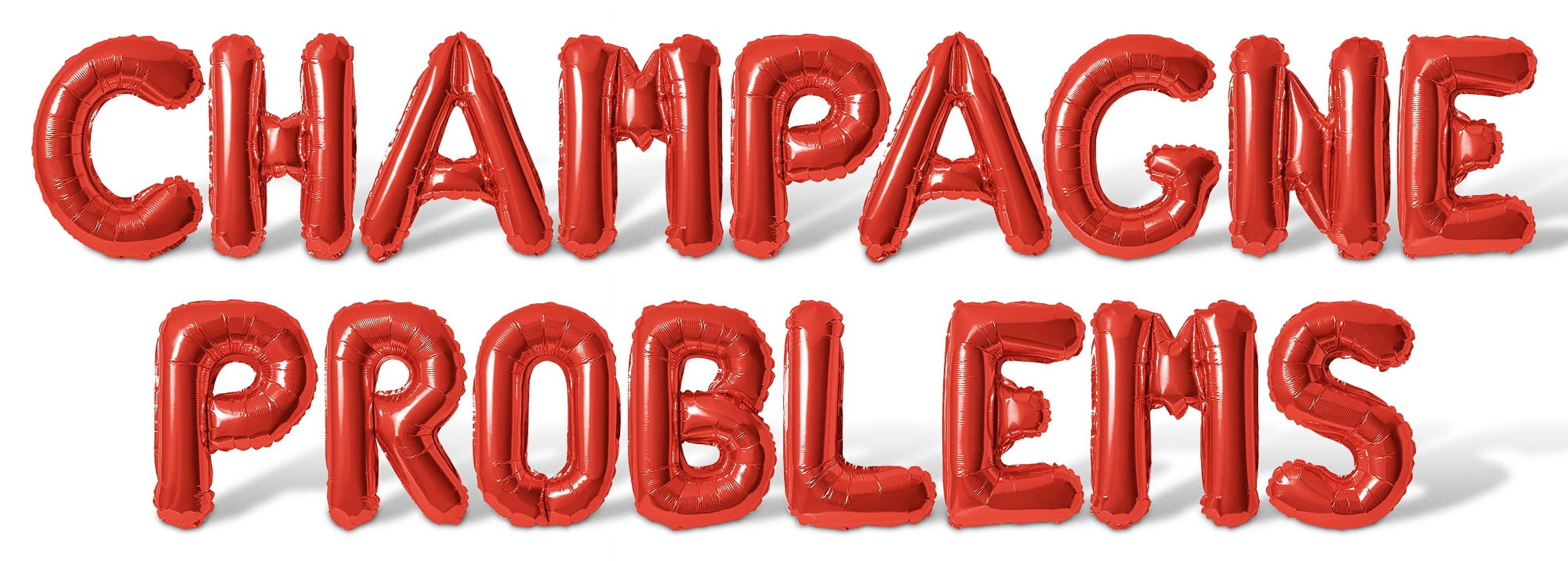 Letter Balloons - CHAMPAGNE PROBLEMS 16" Inch Alphabet Letters Foil ...
