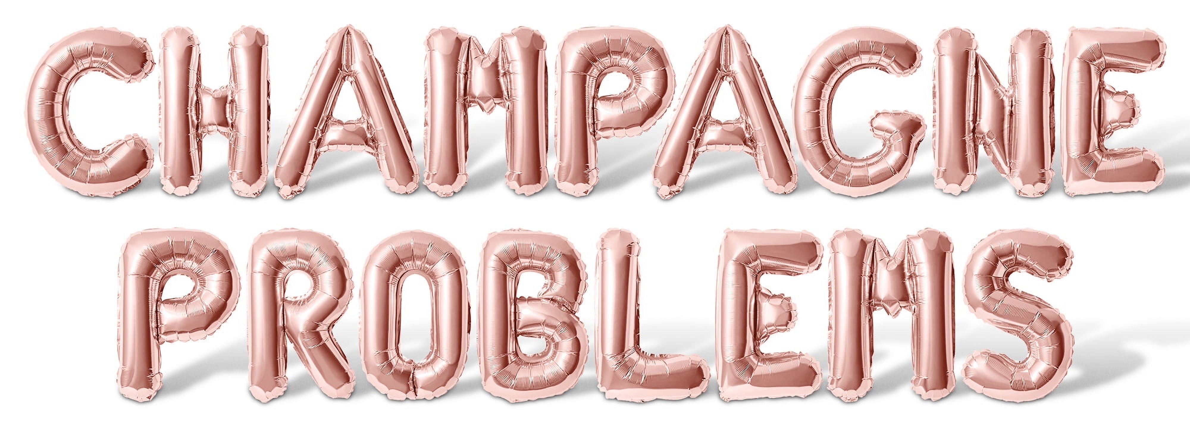 Letter Balloons - CHAMPAGNE PROBLEMS 16" Inch Alphabet Letters Foil ...