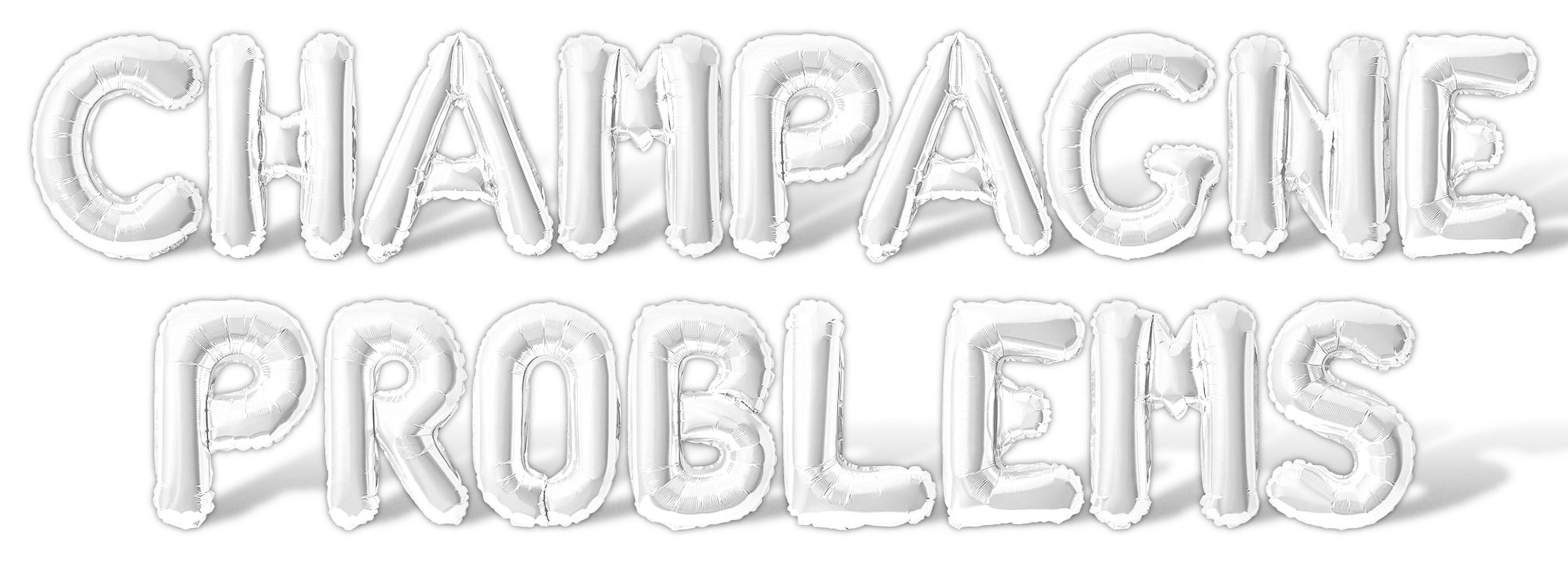 Letter Balloons - CHAMPAGNE PROBLEMS 16" Inch Alphabet Letters Foil ...