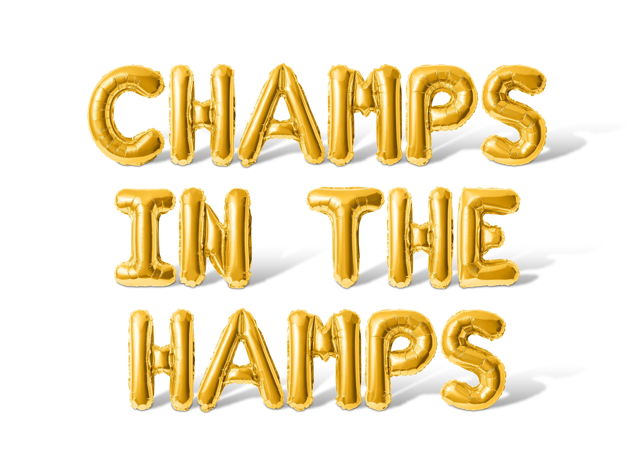 Letter Balloons - CHAMPS IN THE HAMPS 16" Inch Alphabet Letters Foil ...