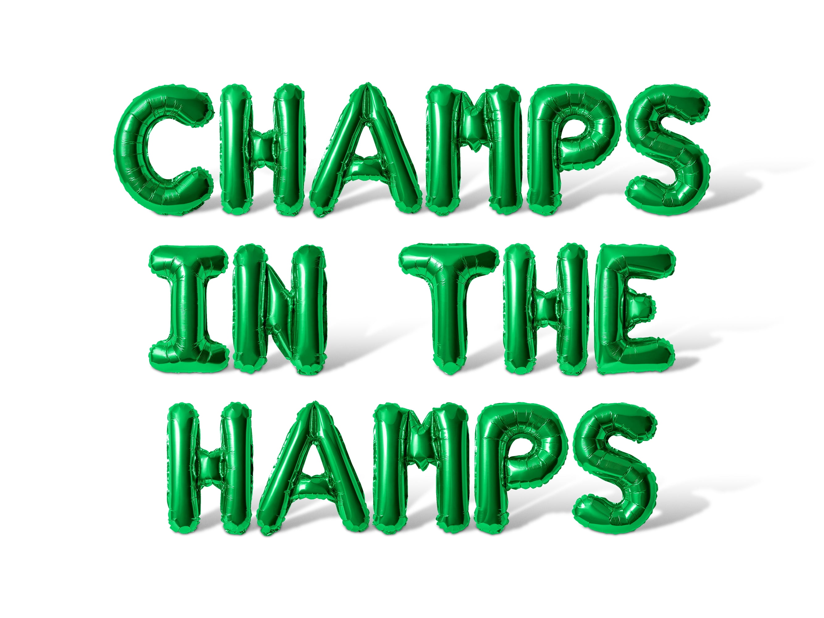 Letter Balloons - CHAMPS IN THE HAMPS 16" Inch Alphabet Letters Foil ...