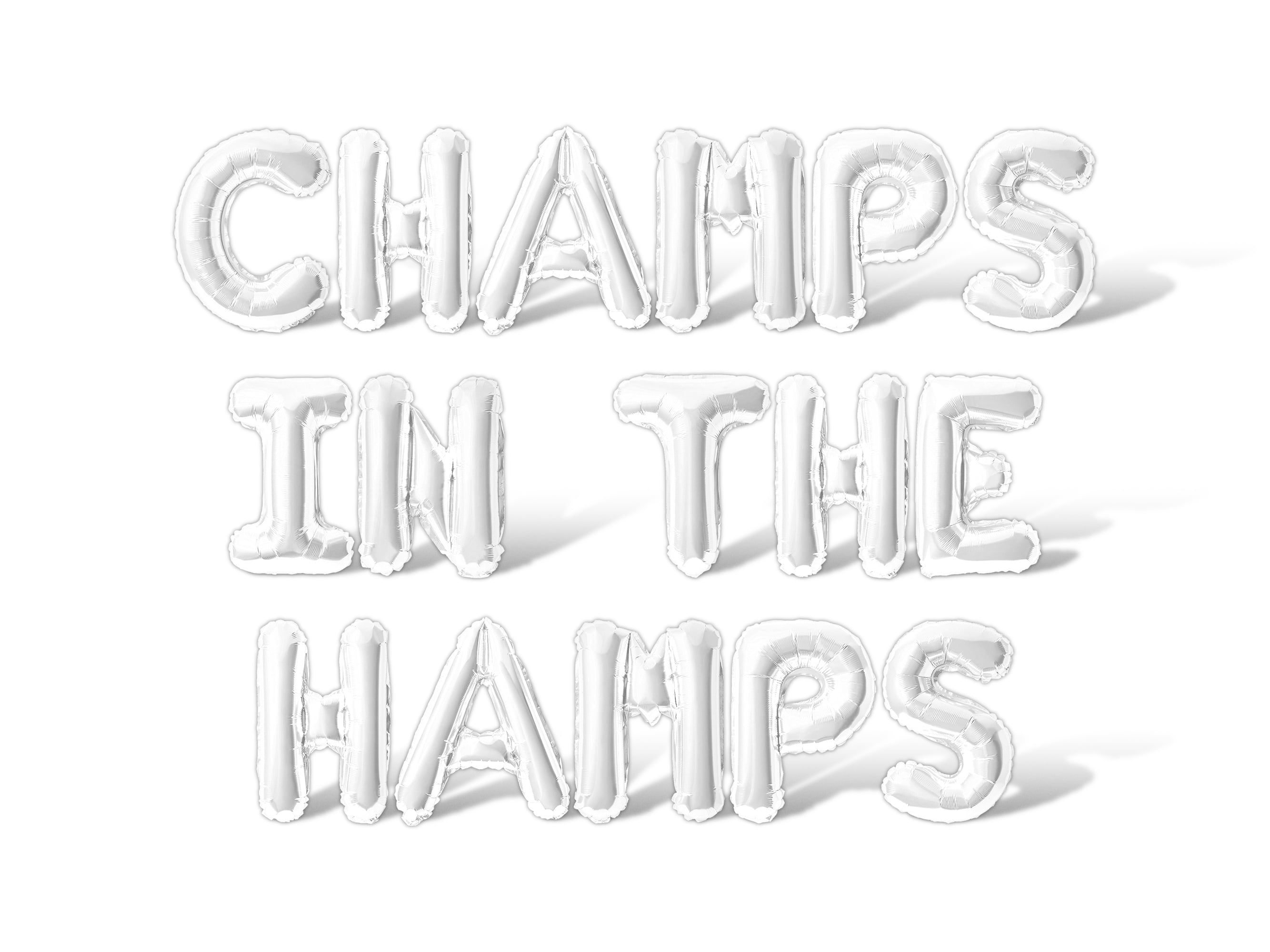 Letter Balloons - CHAMPS IN THE HAMPS 16" Inch Alphabet Letters Foil ...