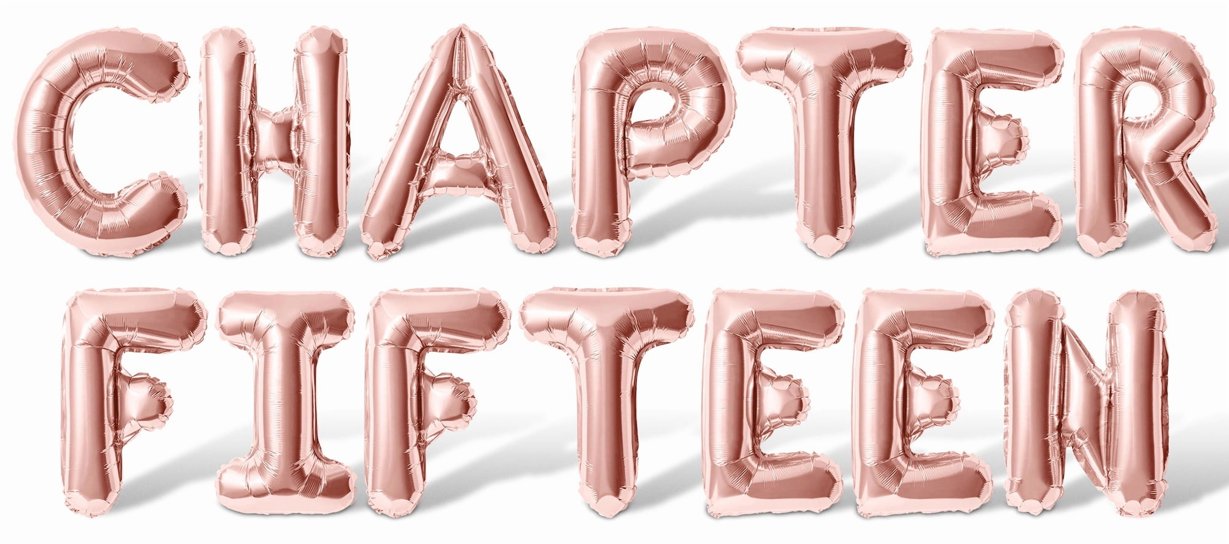Letter Balloons - CHAPTER FIFTEEN 16" Inch Alphabet Letters Foil Mylar ...