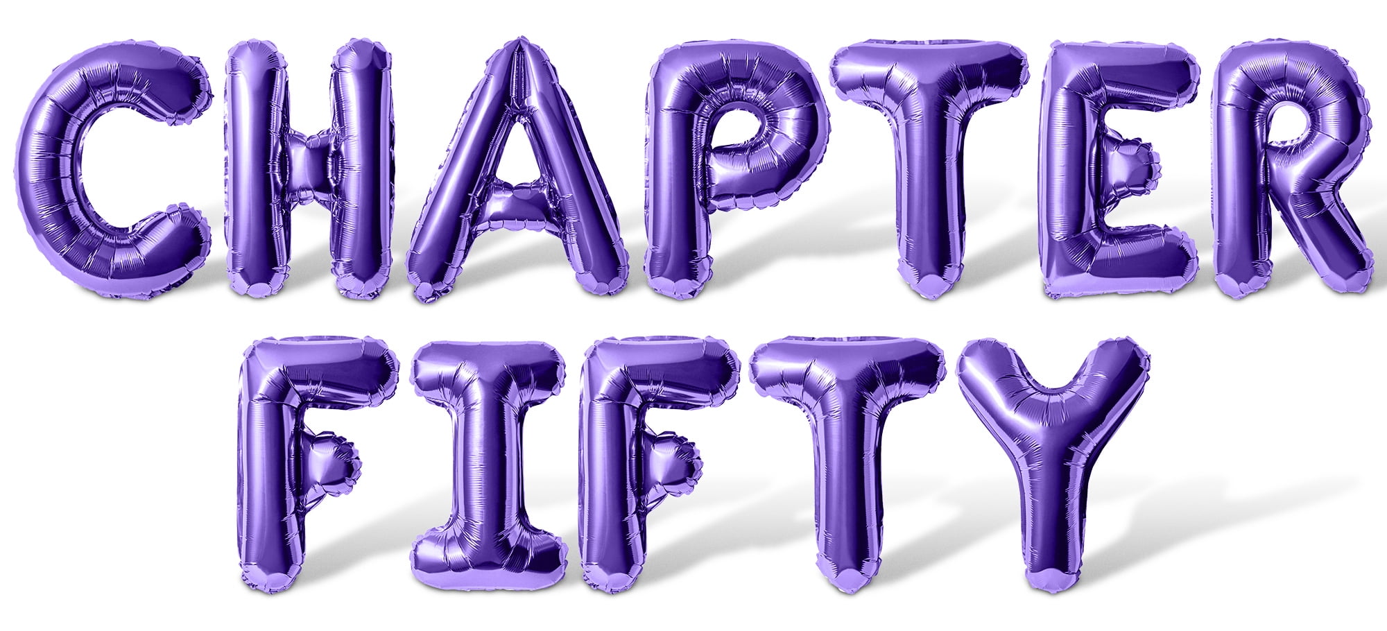 Letter Balloons - CHAPTER FIFTY 16" Inch Alphabet Letters Foil Mylar ...