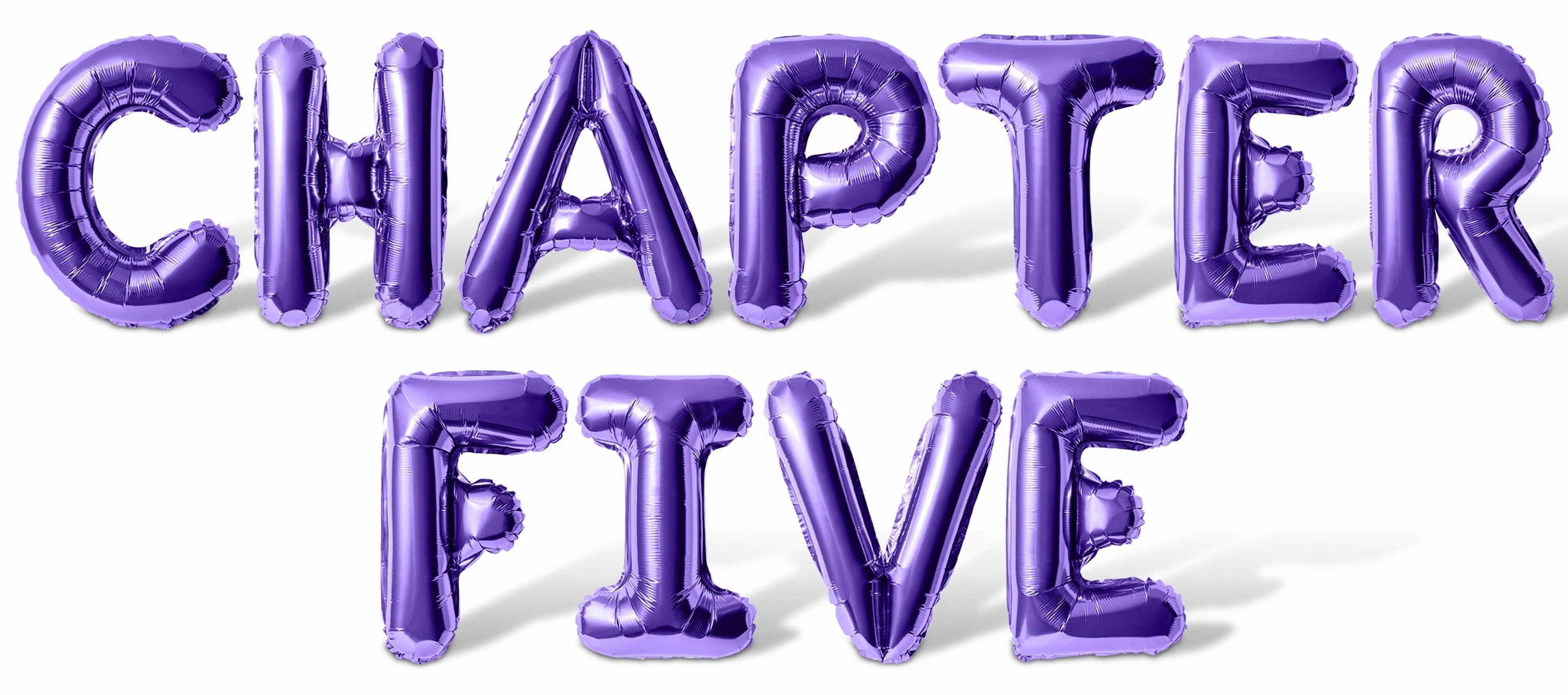 Letter Balloons - CHAPTER FIVE 16" Inch Alphabet Letters Foil Mylar ...