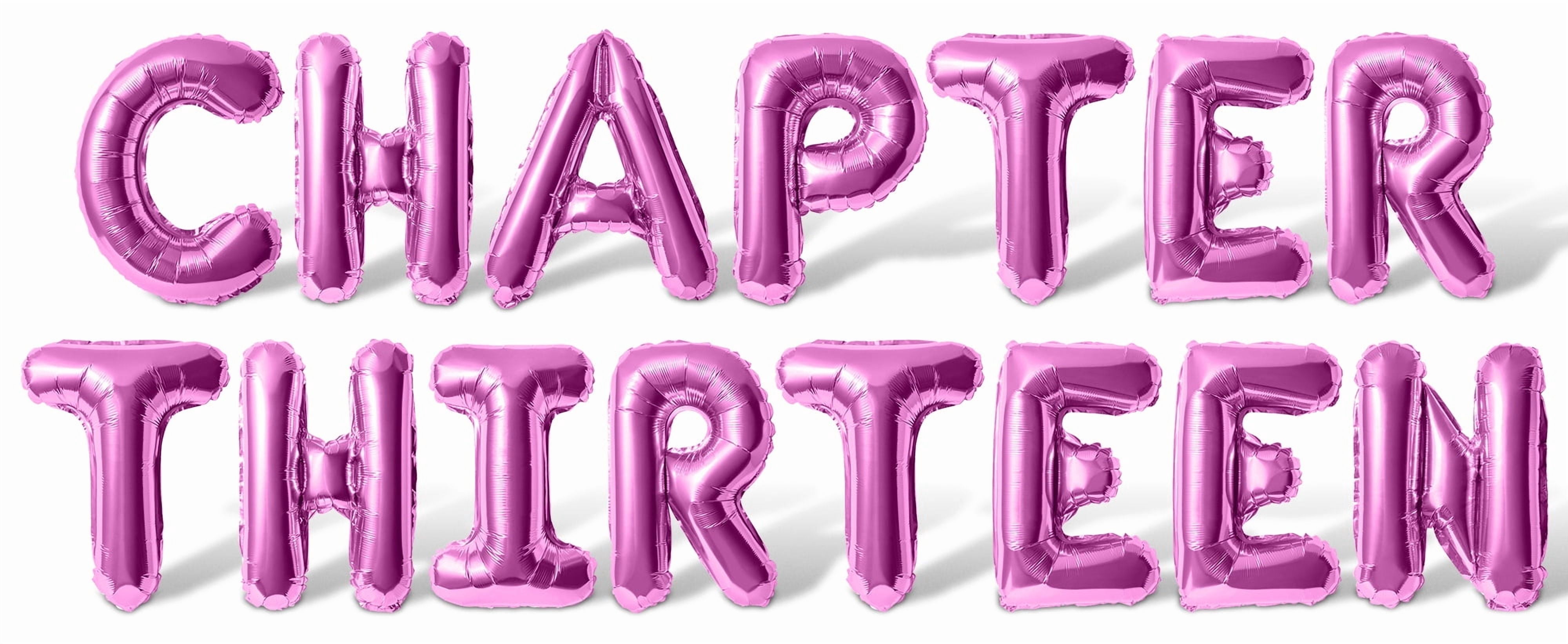 Letter Balloons - CHAPTER THIRTEEN 16" Inch Alphabet Letters Foil Mylar ...