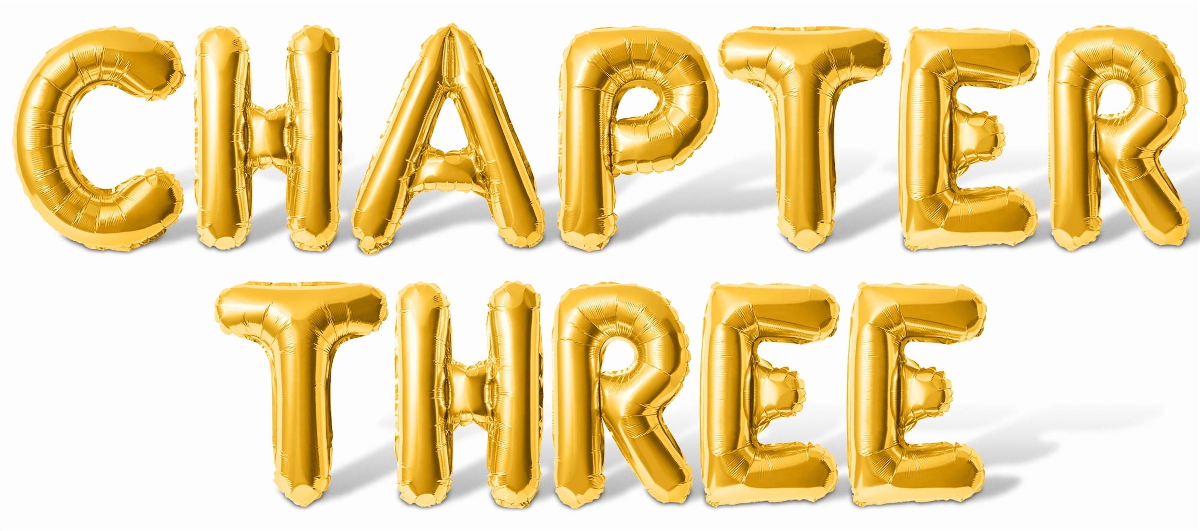 Letter Balloons - CHAPTER THREE 16" Inch Alphabet Letters Foil Mylar ...