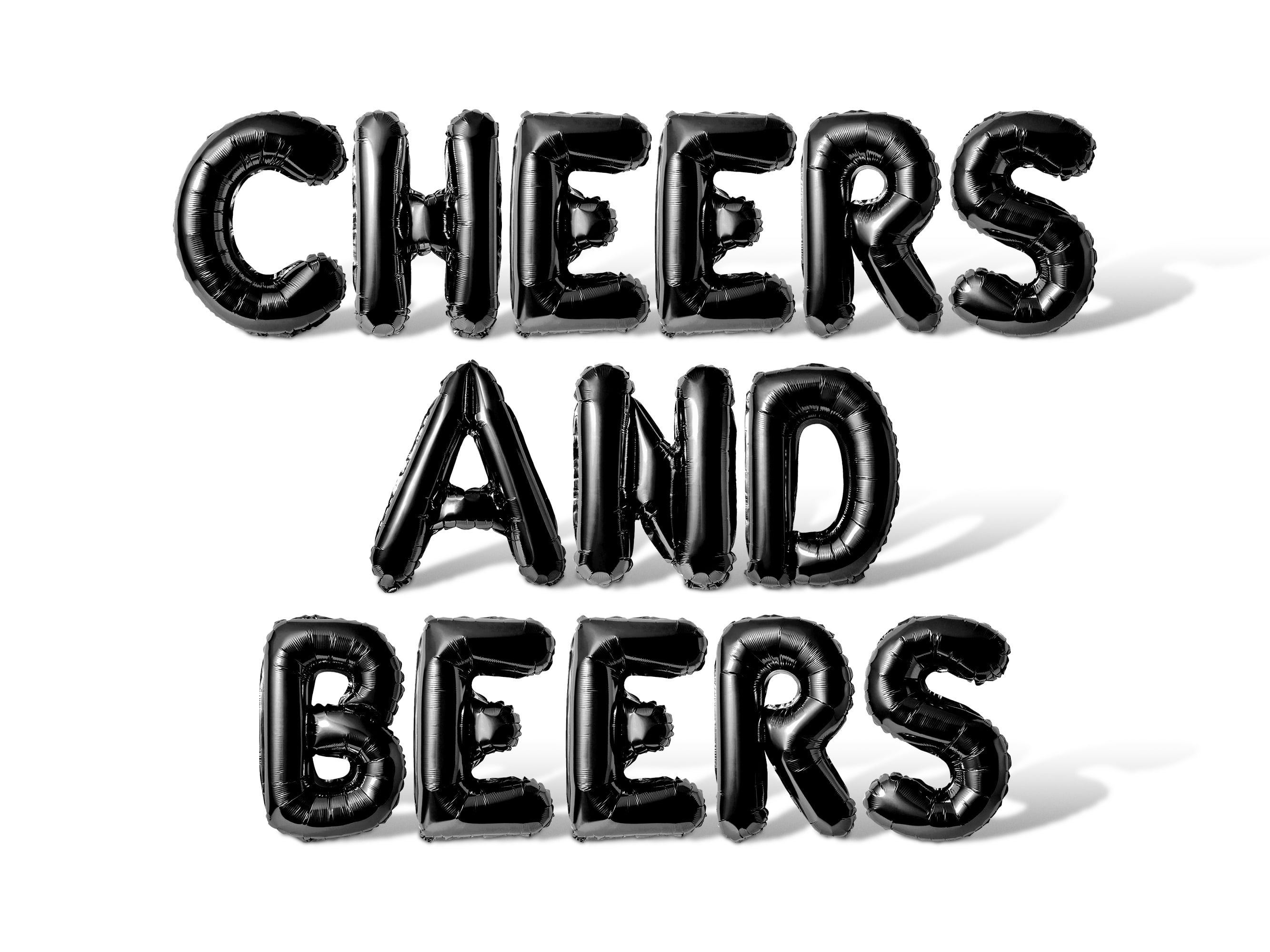 Letter Balloons - CHEERS AND BEERS 16" Inch Alphabet Letters Foil Mylar ...