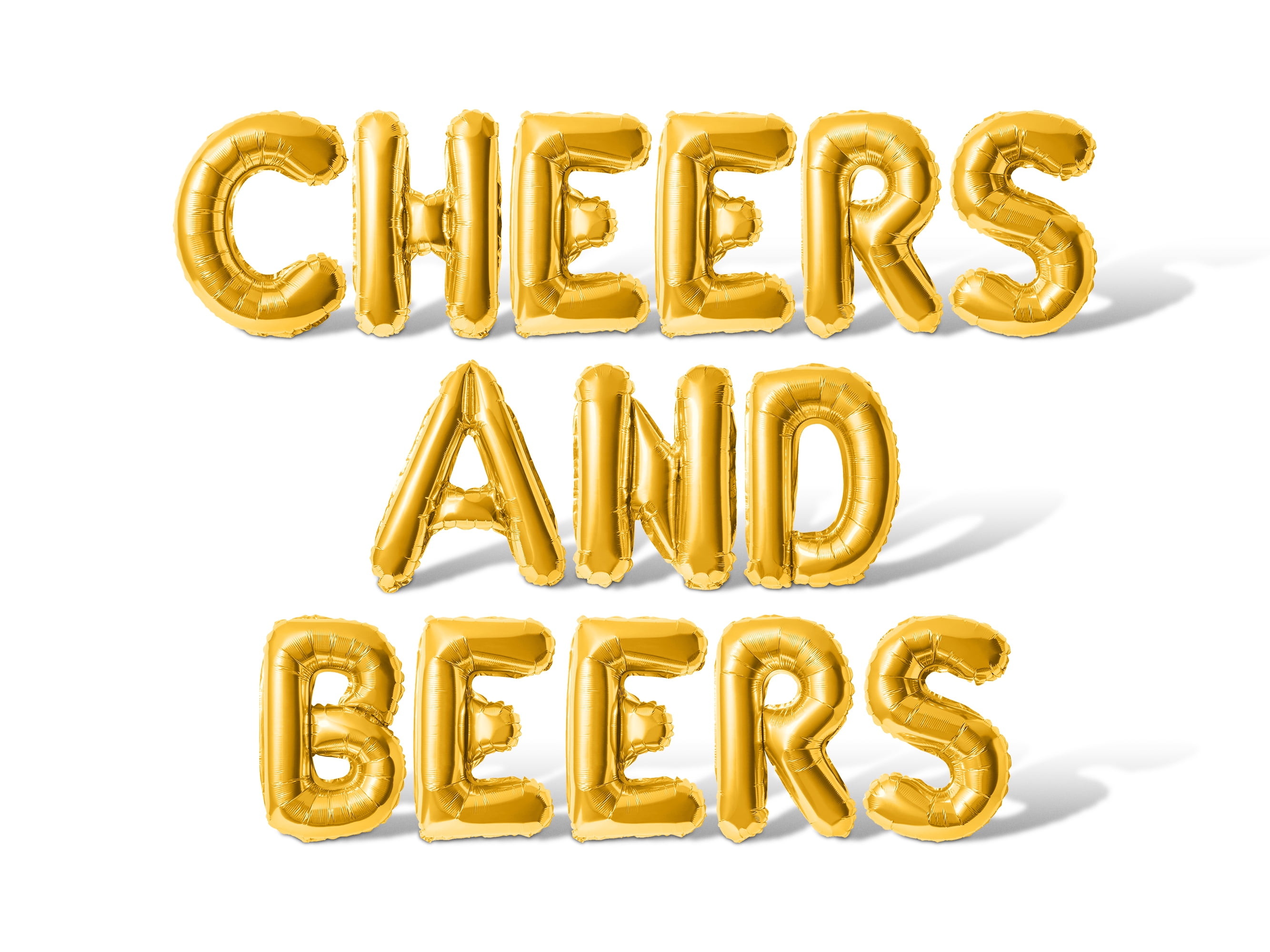 Letter Balloons - CHEERS AND BEERS 16" Inch Alphabet Letters Foil Mylar ...