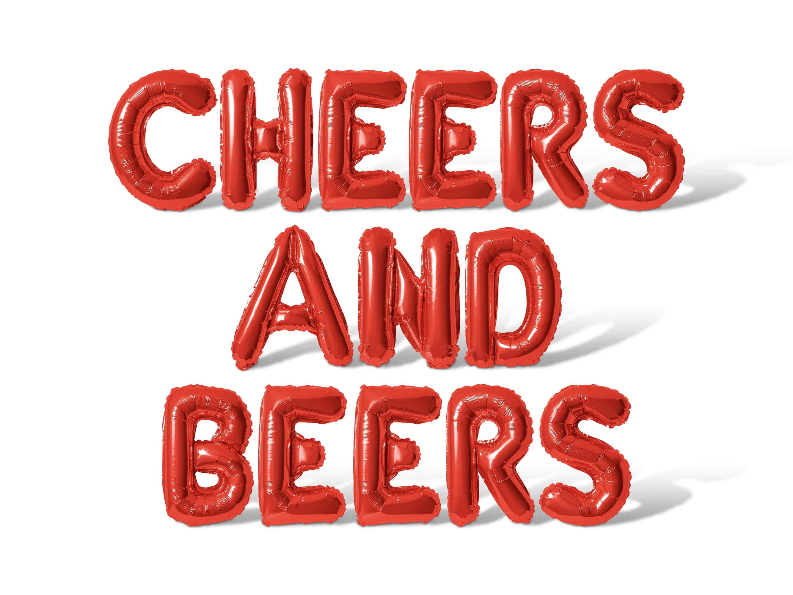 Letter Balloons - CHEERS AND BEERS 16" Inch Alphabet Letters Foil Mylar ...