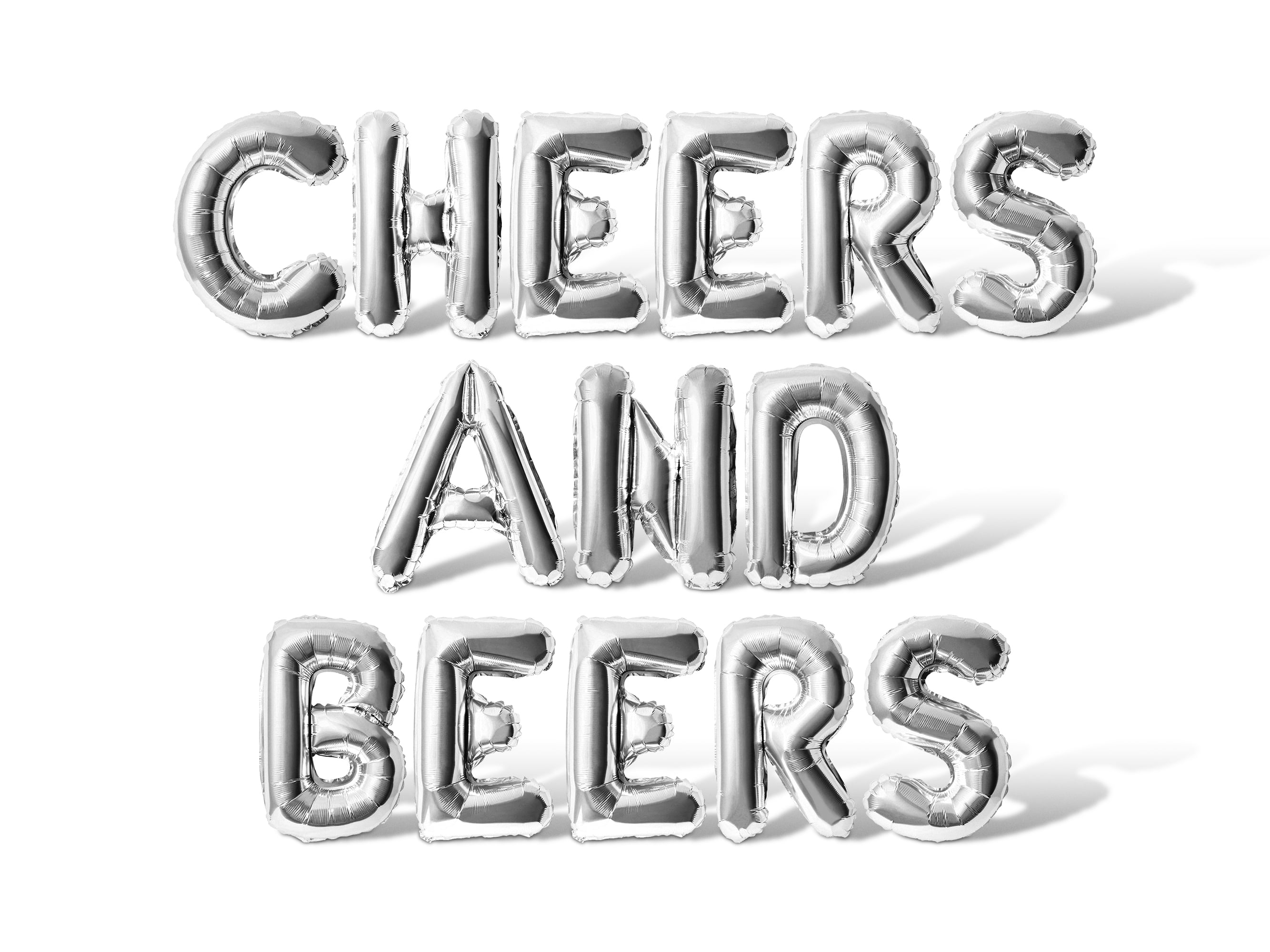 Letter Balloons - CHEERS AND BEERS 16" Inch Alphabet Letters Foil Mylar ...