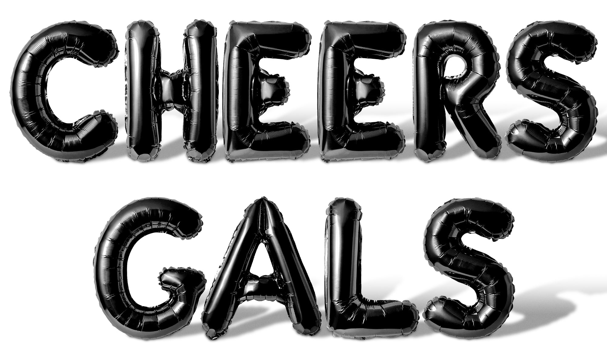 Letter Balloons - CHEERS GALS 16" Inch Alphabet Letters Foil Mylar ...