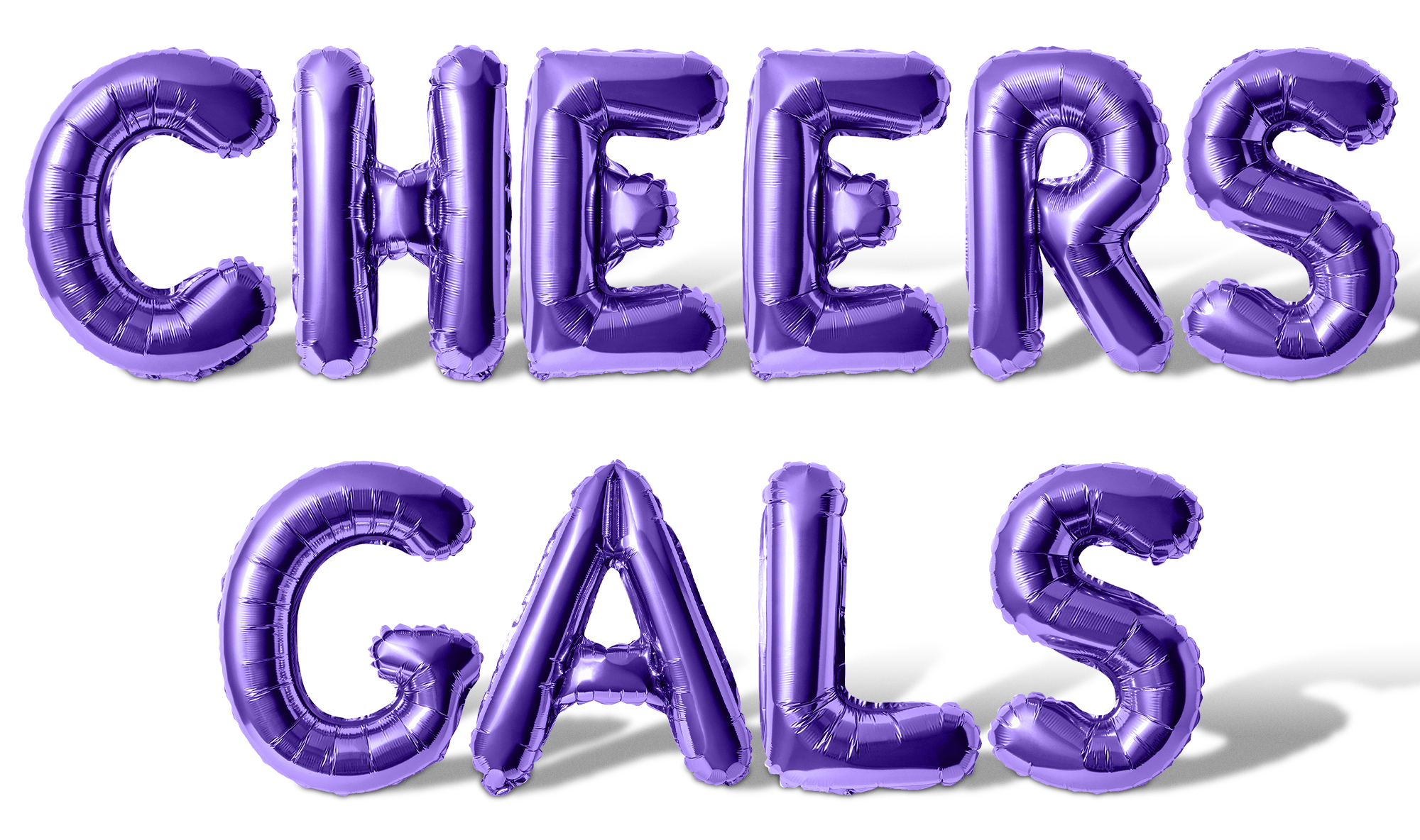 Letter Balloons - CHEERS GALS 16" Inch Alphabet Letters Foil Mylar ...