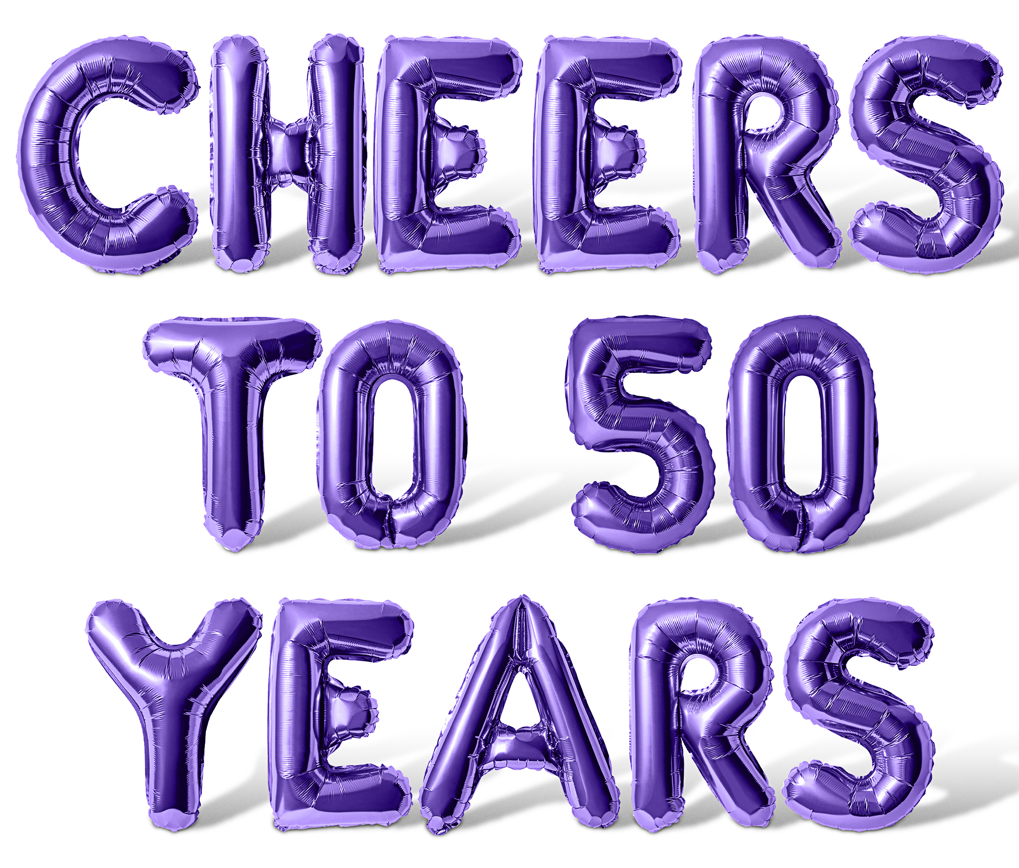 Letter Balloons - CHEERS TO 50 YEARS 16" Inch Alphabet Letters Foil ...