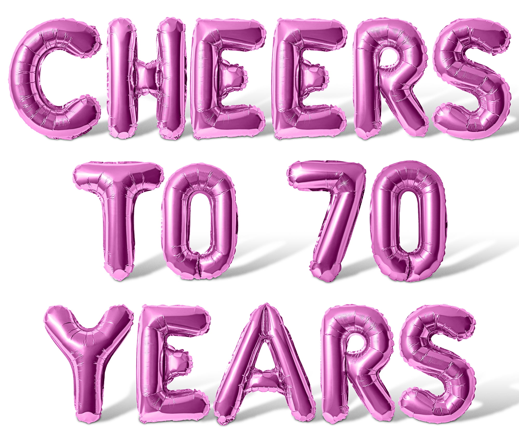 Letter Balloons - CHEERS TO 70 YEARS 16" Inch Alphabet Letters Foil ...