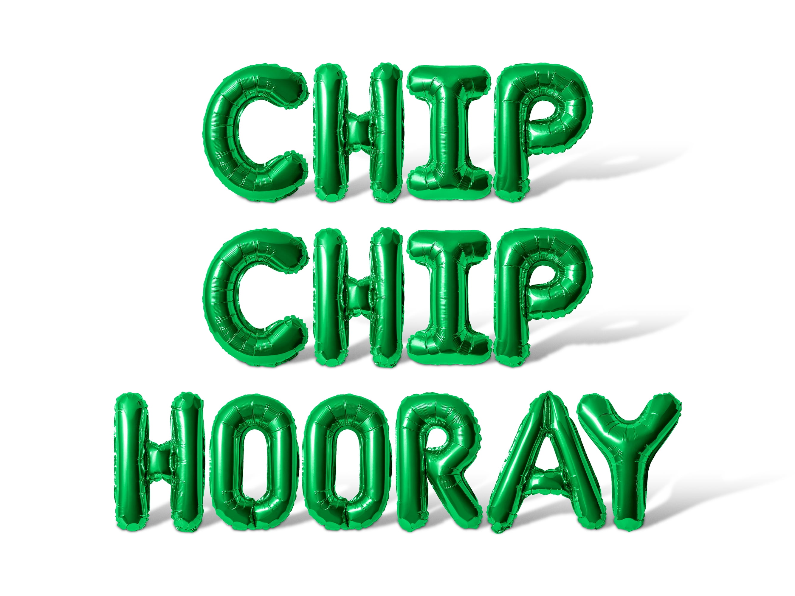 Letter Balloons - CHIP CHIP HOORAY 16" Inch Alphabet Letters Foil Mylar ...