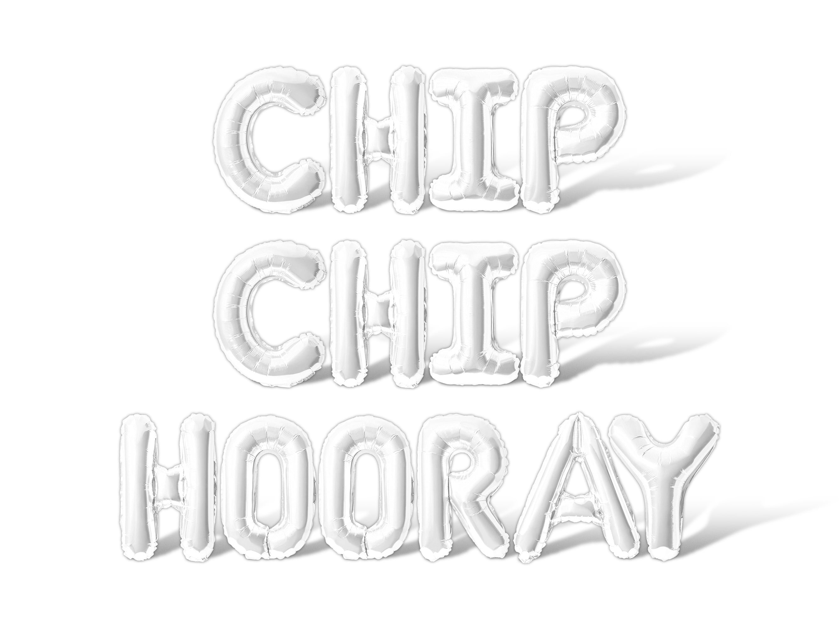 Letter Balloons - CHIP CHIP HOORAY 16" Inch Alphabet Letters Foil Mylar ...