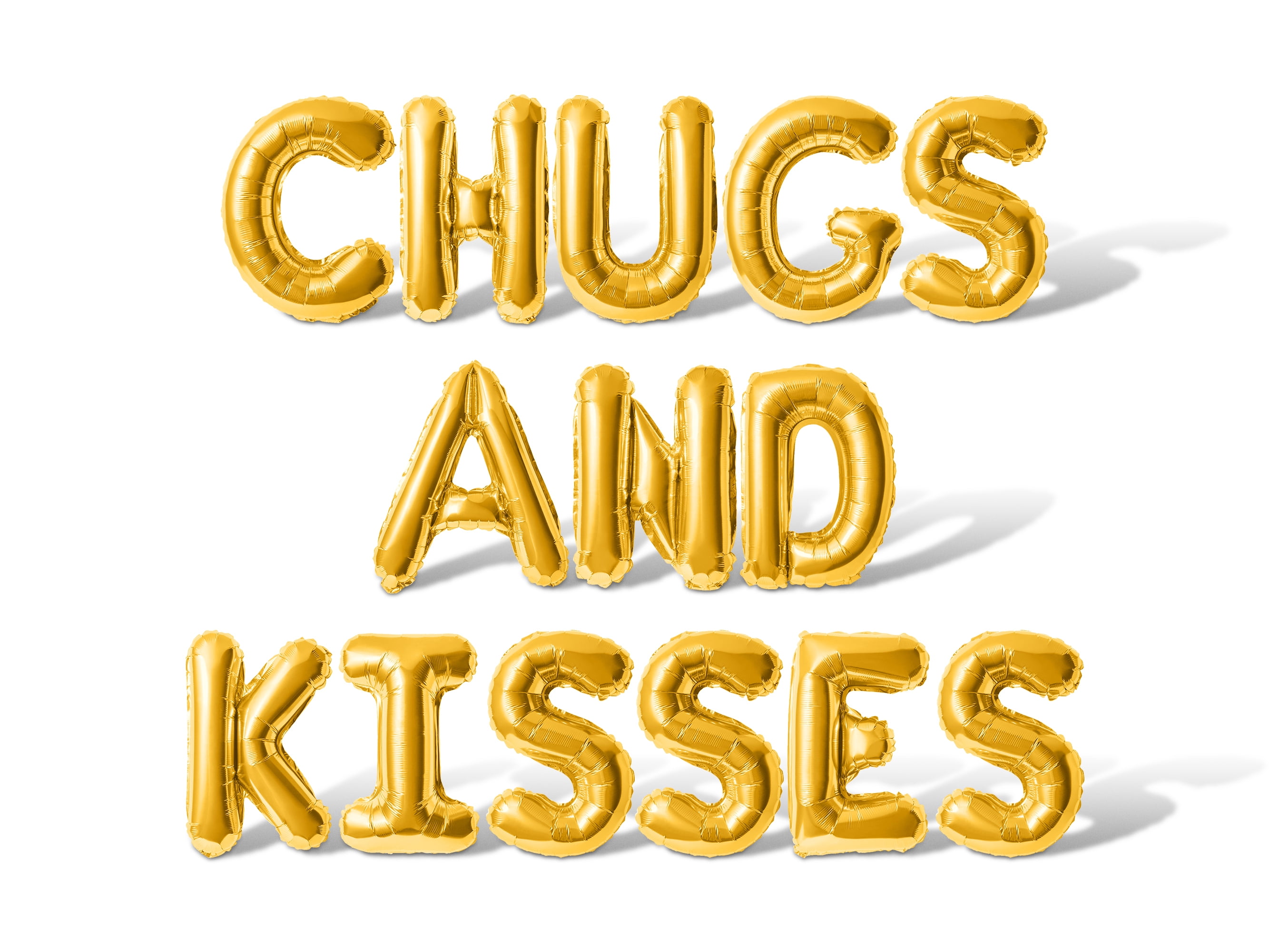 Letter Balloons - CHUGS AND KISSES 16" Inch Alphabet Letters Foil Mylar ...