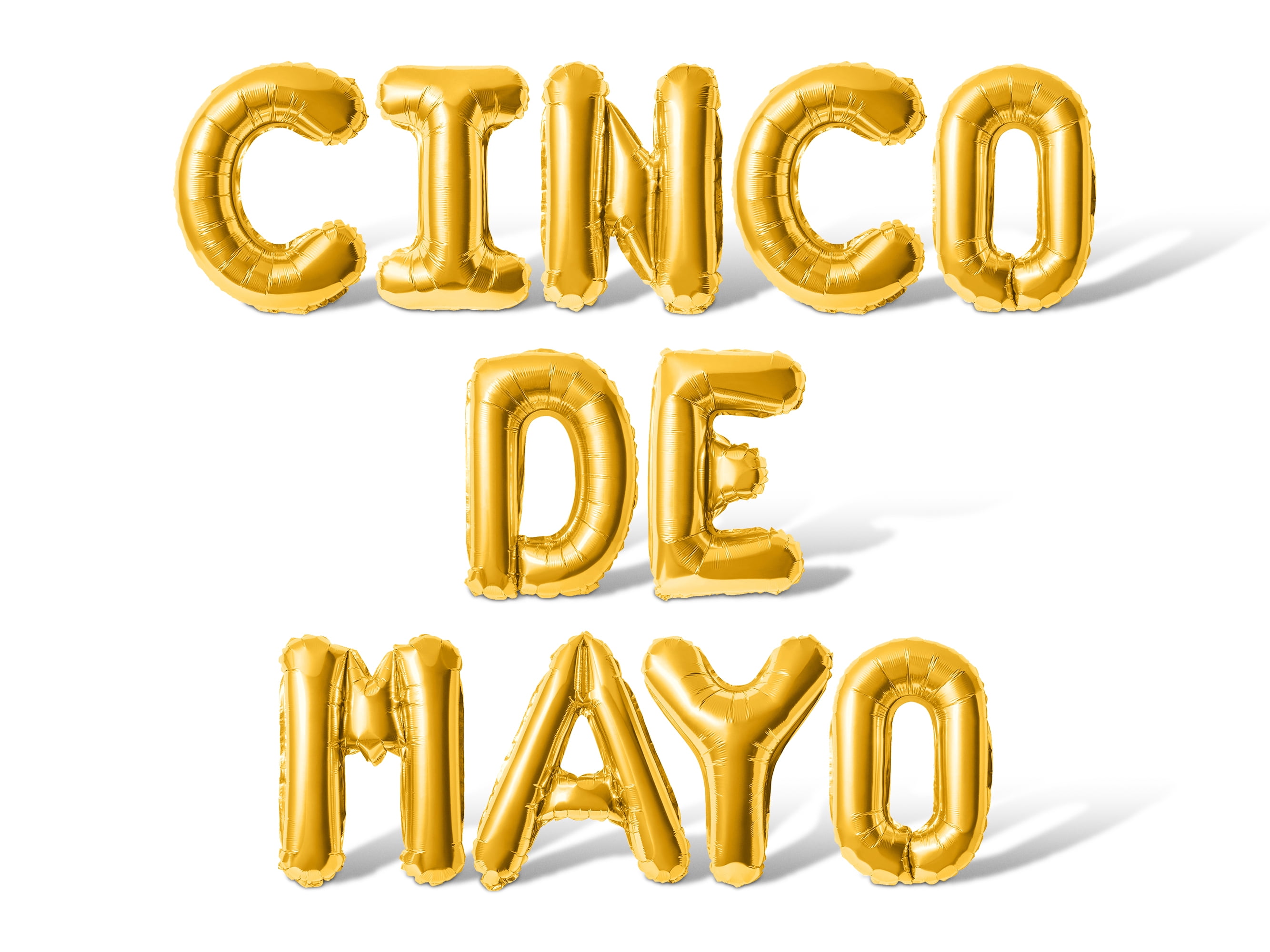 Letter Balloons - CINCO DE MAYO 16" Inch Alphabet Letters Foil Mylar ...